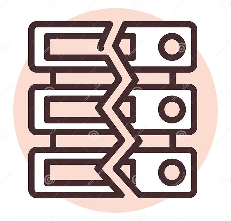 Cyber Cloud Broken Data, Icon Stock Vector - Illustration of anonymous ...