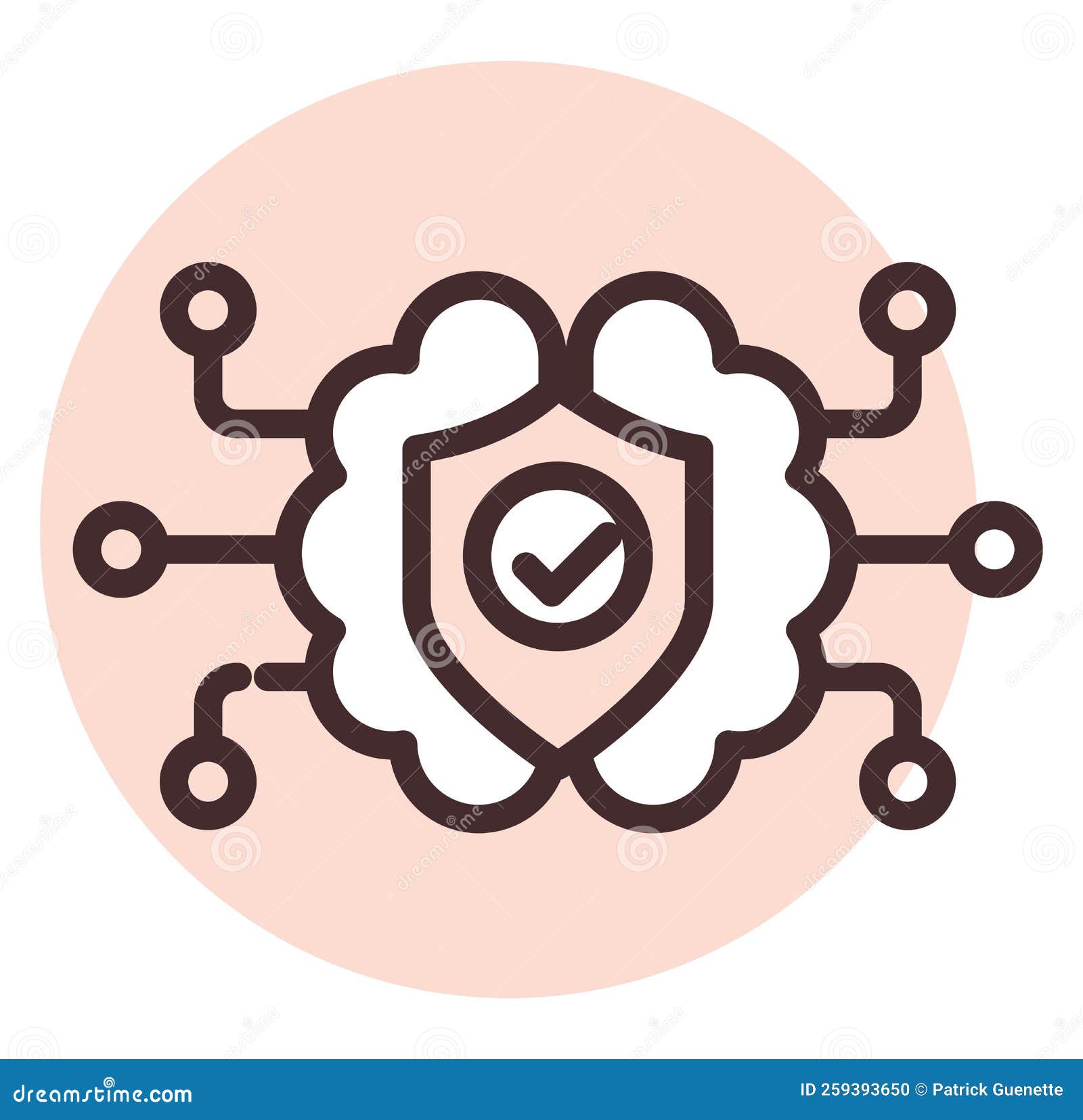 Cyber Cloud Internet Security, Icon Stock Vector - Illustration of ...