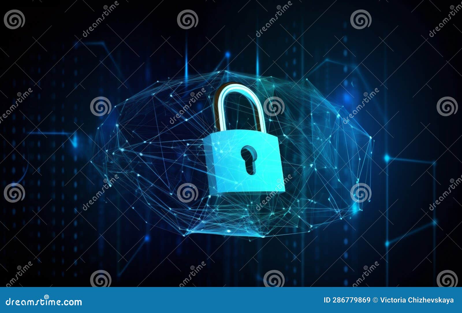 Network Technology Digital Security Cyberspace System Lock Information ...