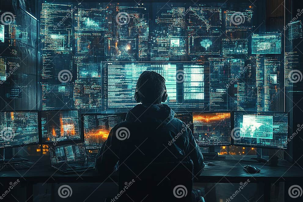 Cyber Control Center stock photo. Image of coding, electronics - 358531496