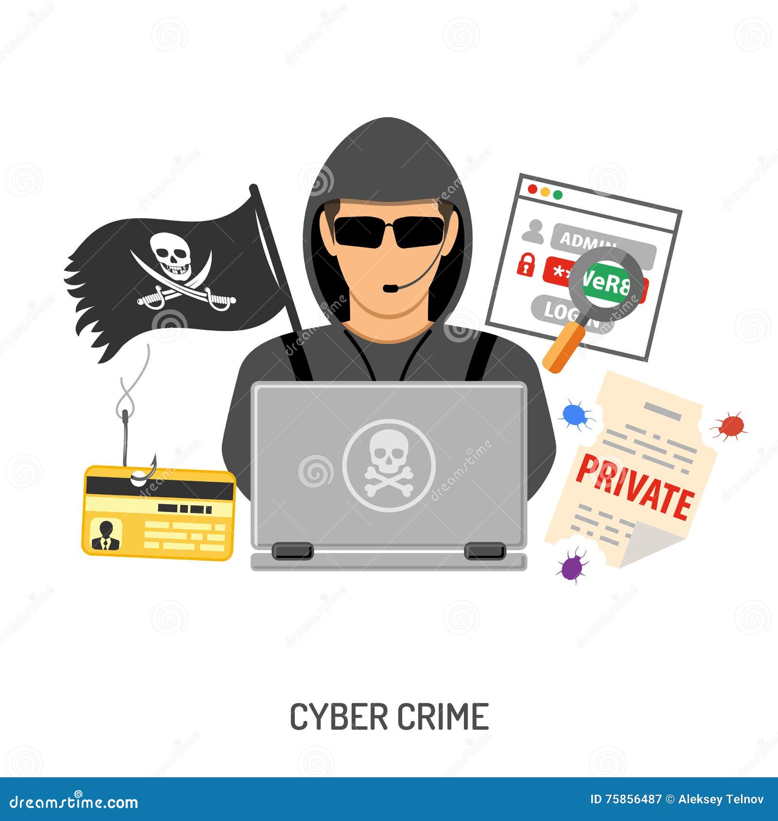 Computer Piracy Hacker Flag Illustration Vector Illustration ... Computer Piracy Hacker Flag Illustration Vector Illustration ...