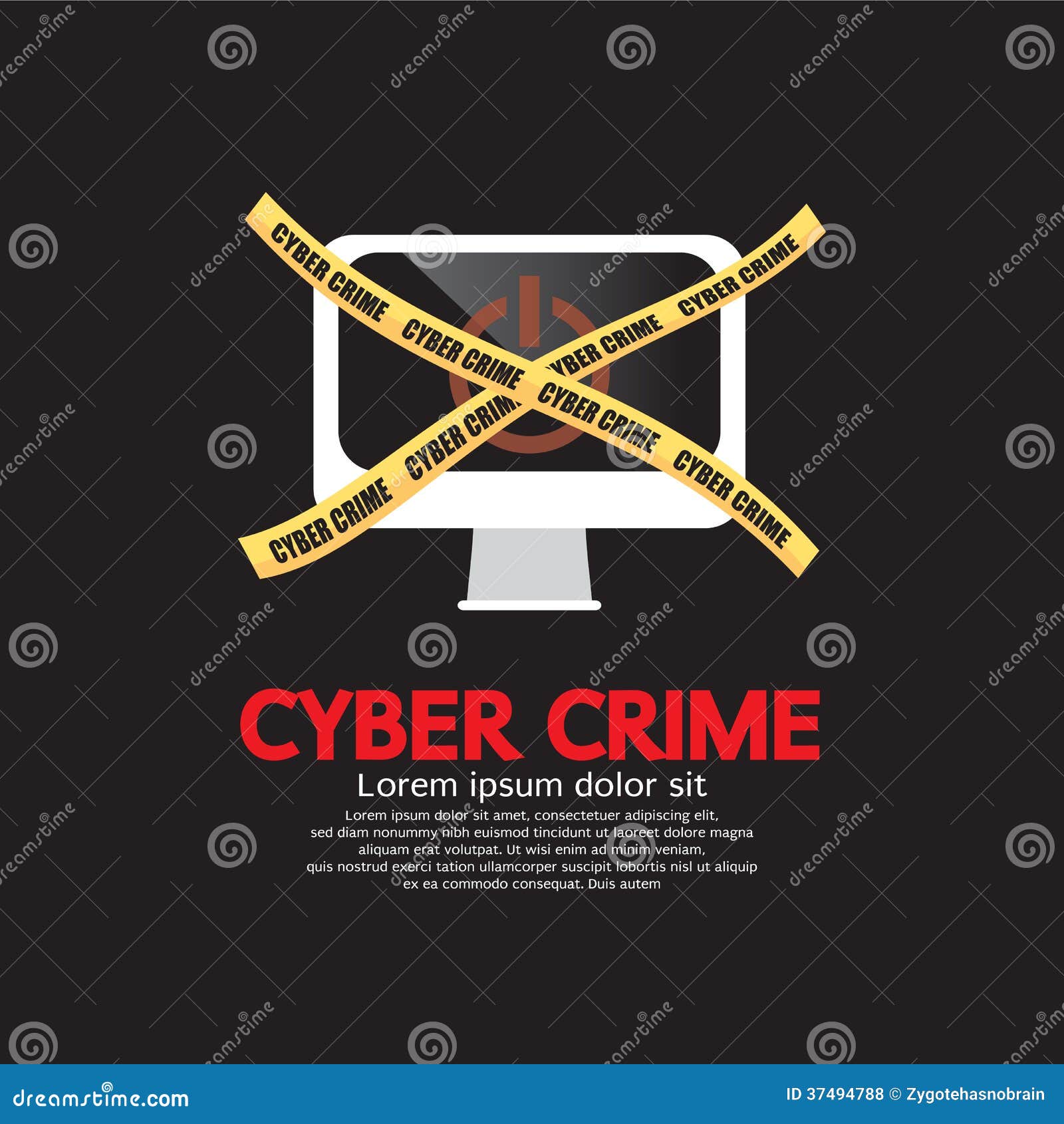 Cyber Crime Concept. stock vector. Illustration of danger - 37494788 Cyber Crime Concept. stock vector. Illustration of danger - 37494788