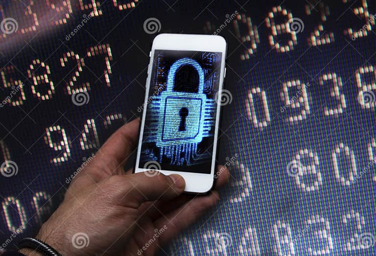 Cyber Crime Hacker Using Mobile Phone Stock Image - Image of cyberspace ...