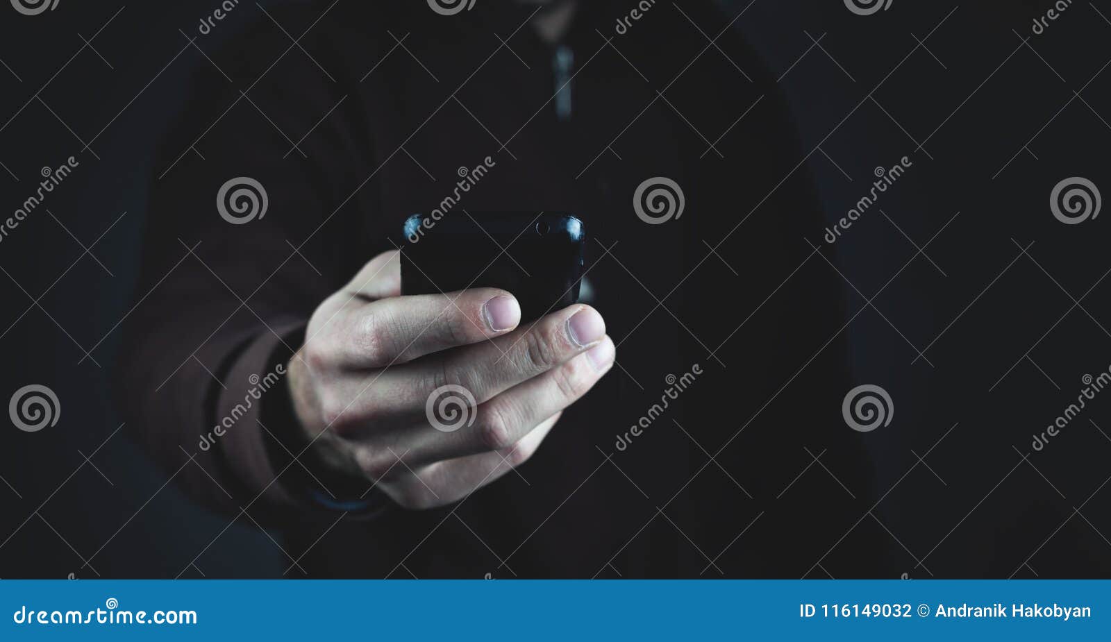 Cyber Crime Hacker Using Phone. Stock Photo - Image of code, online ...