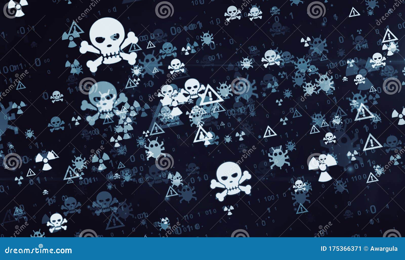 Cyber Crime and Hacking Attack Symbols Digital Background Stock ...