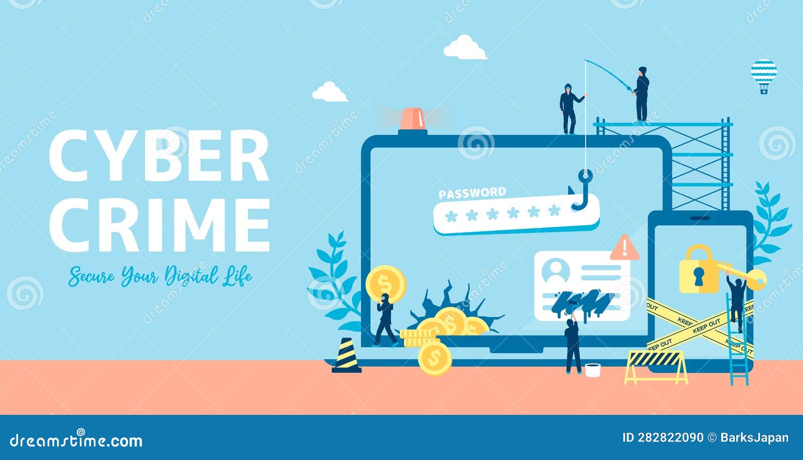 Cyber Crime ( Internet Security ) Banner Illustration Stock Vector ... Cyber Crime ( Internet Security ) Banner Illustration Stock Vector ...