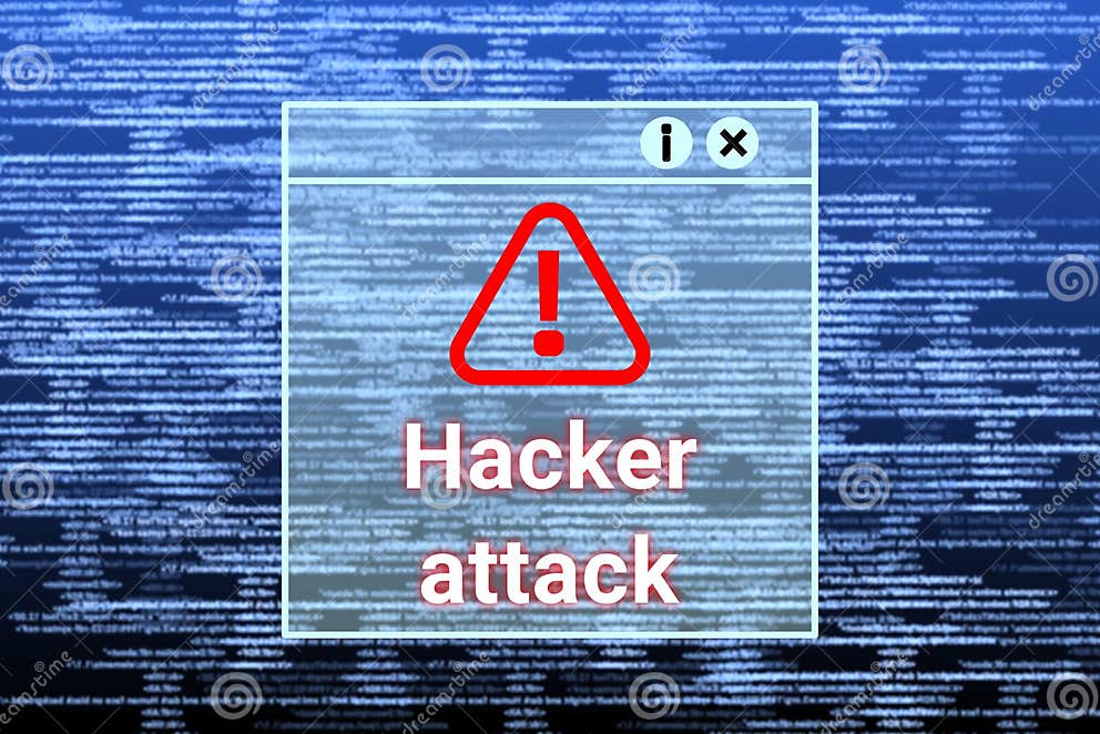 Cyber Crime, Online Hacking, Warning and Fraud Background Stock ...