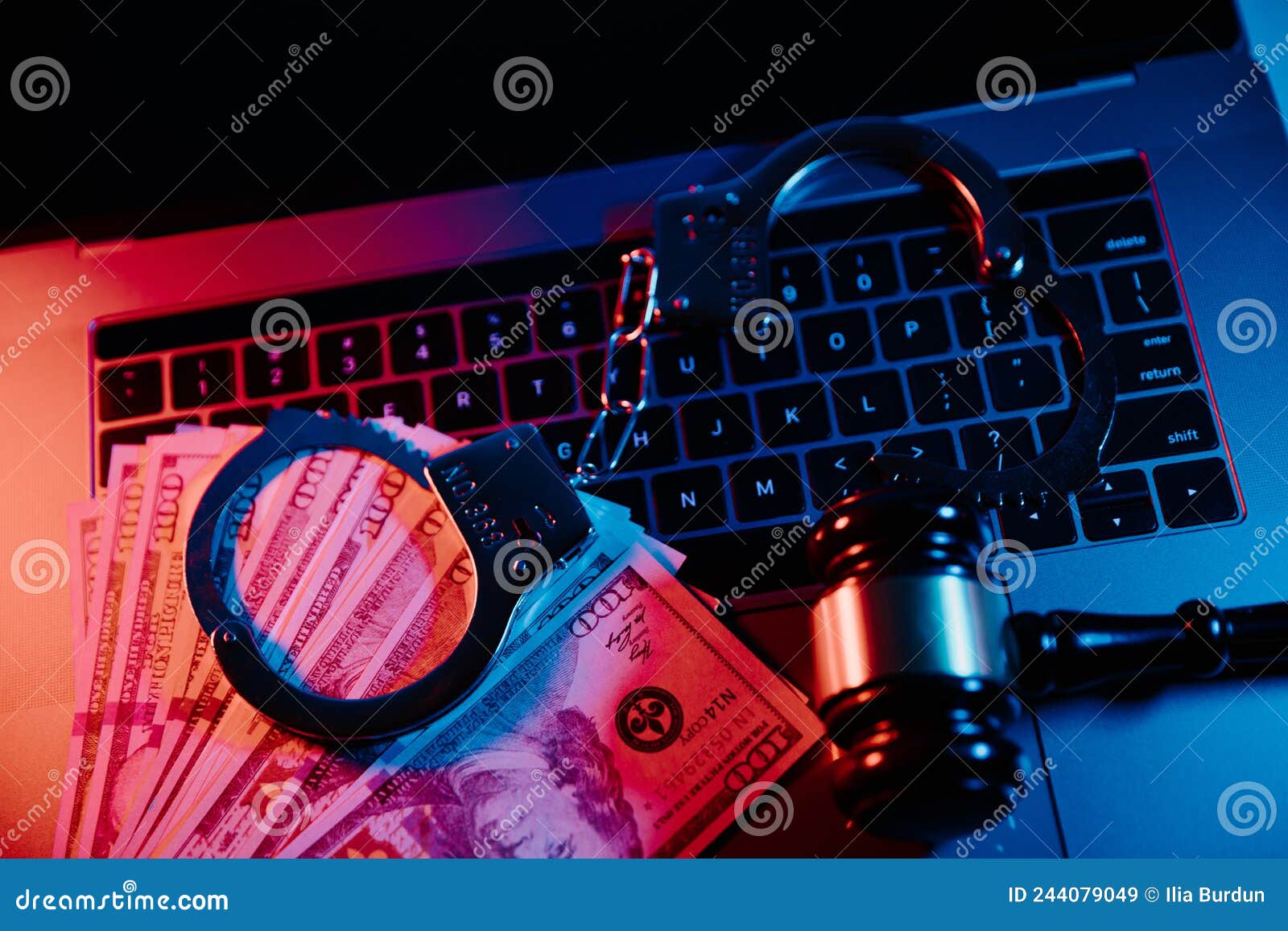 Cyber Crime, Online Piracy and Internet Web Hacking Concept Stock Image ...