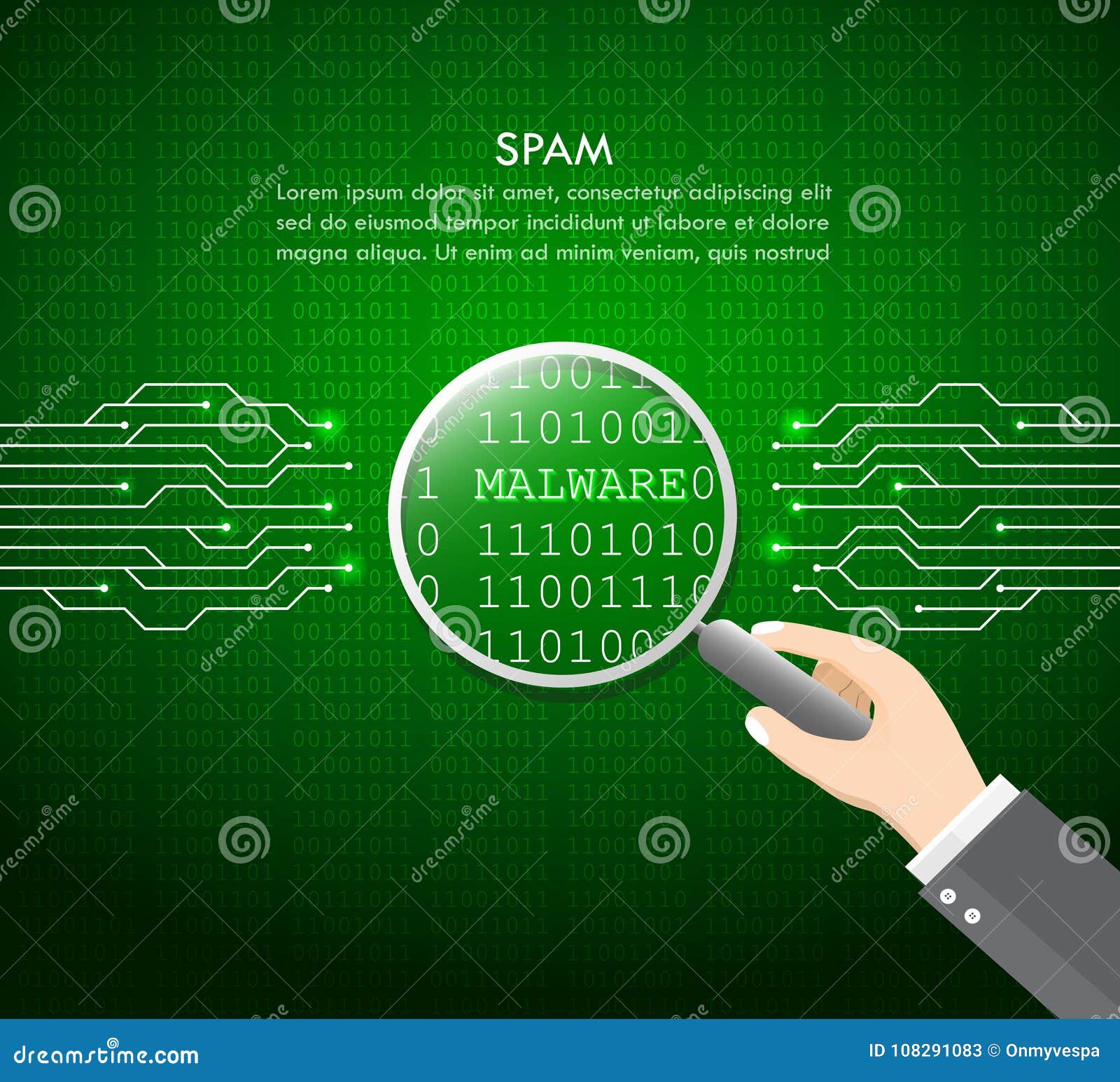 Cyber Crime & Spam Concept with E-mail Message Alert, Spam, Virus Stock ...