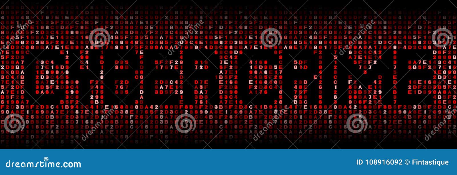 Cyber Crime Text on Hex Code Illustration Stock Illustration ...