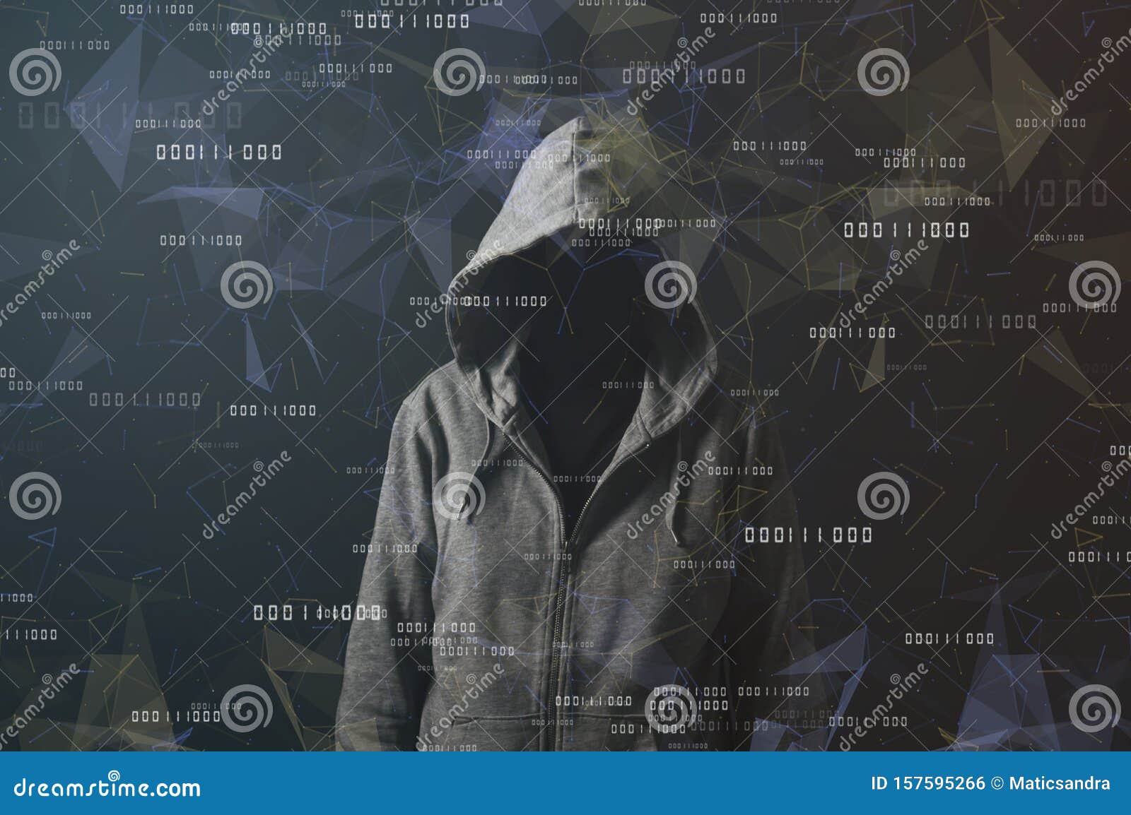 Cyber Criminal Anonymous Computer Hacker Concept For Network Security