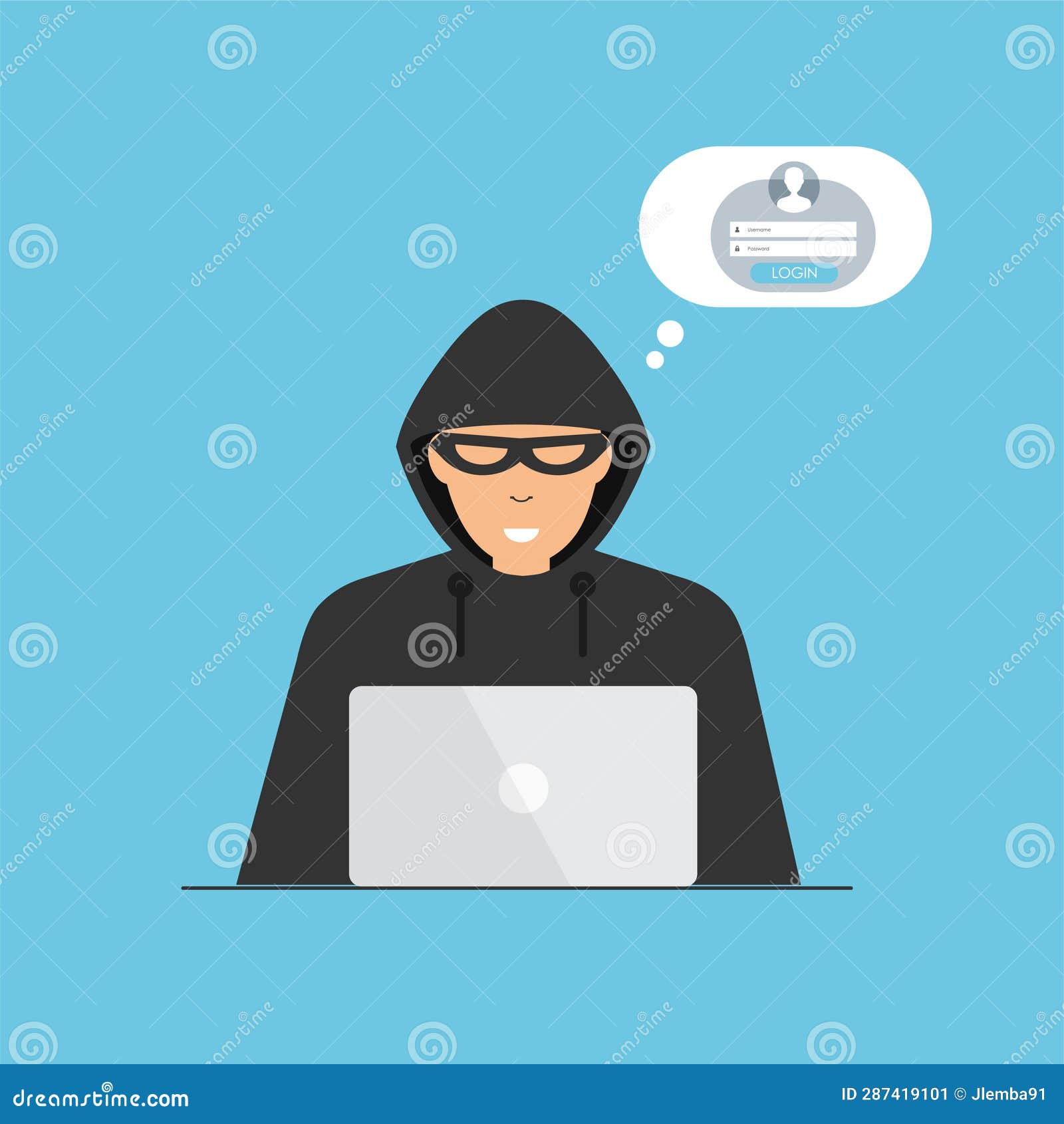 Hacking A User's Mobile Phone. Online Fraud, Cybercrime. A Hacker ...