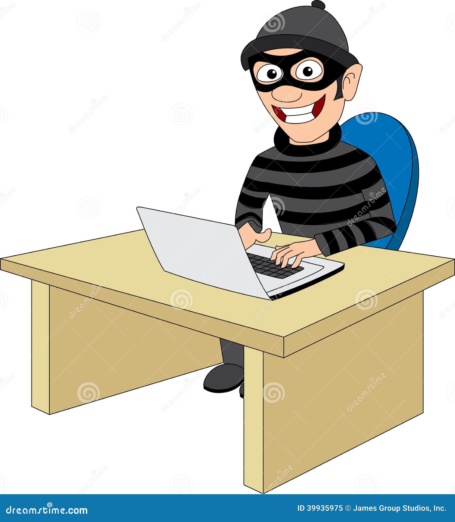 Cyber Criminal stock vector. Illustration of crime, data - 39935975