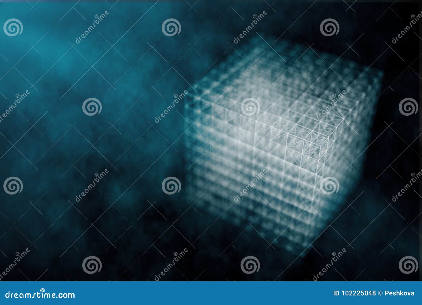 Cyber cube backdrop stock illustration. Illustration of modeling ...