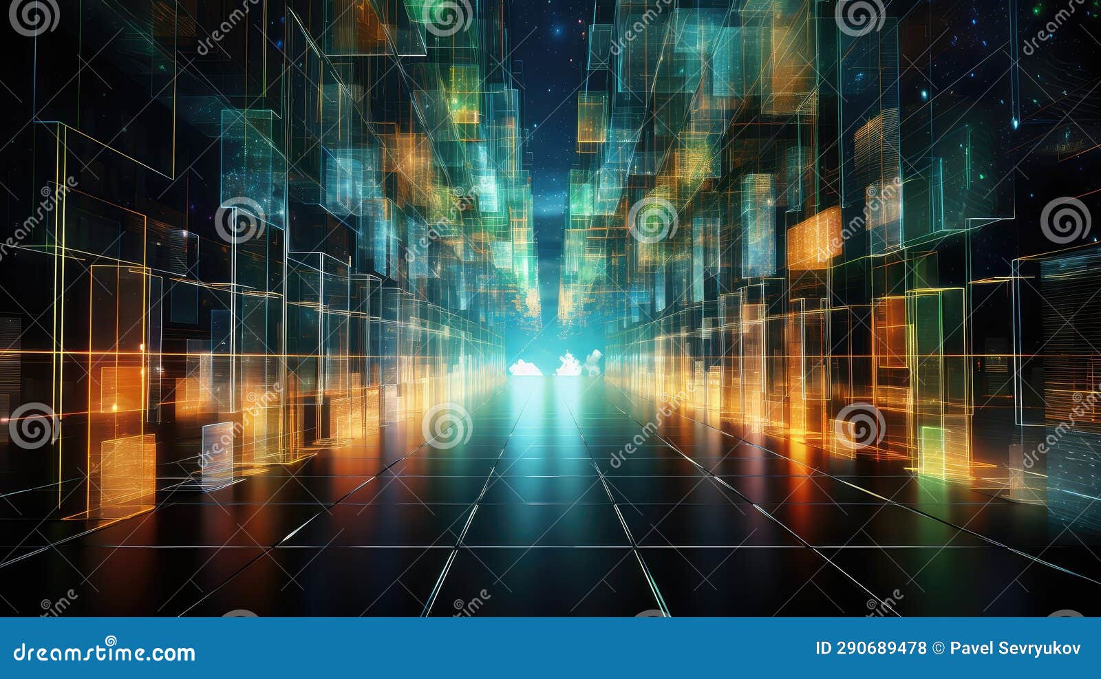 Cyber Cyberflow Matrix Matrix Stock Illustration - Illustration of ...