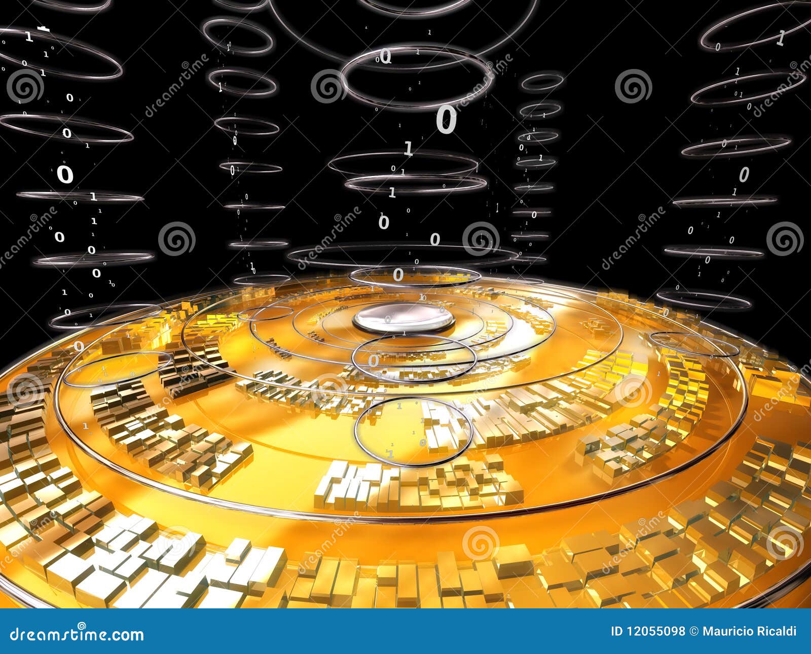 Cyber Data disk stock illustration. Illustration of track - 12055098