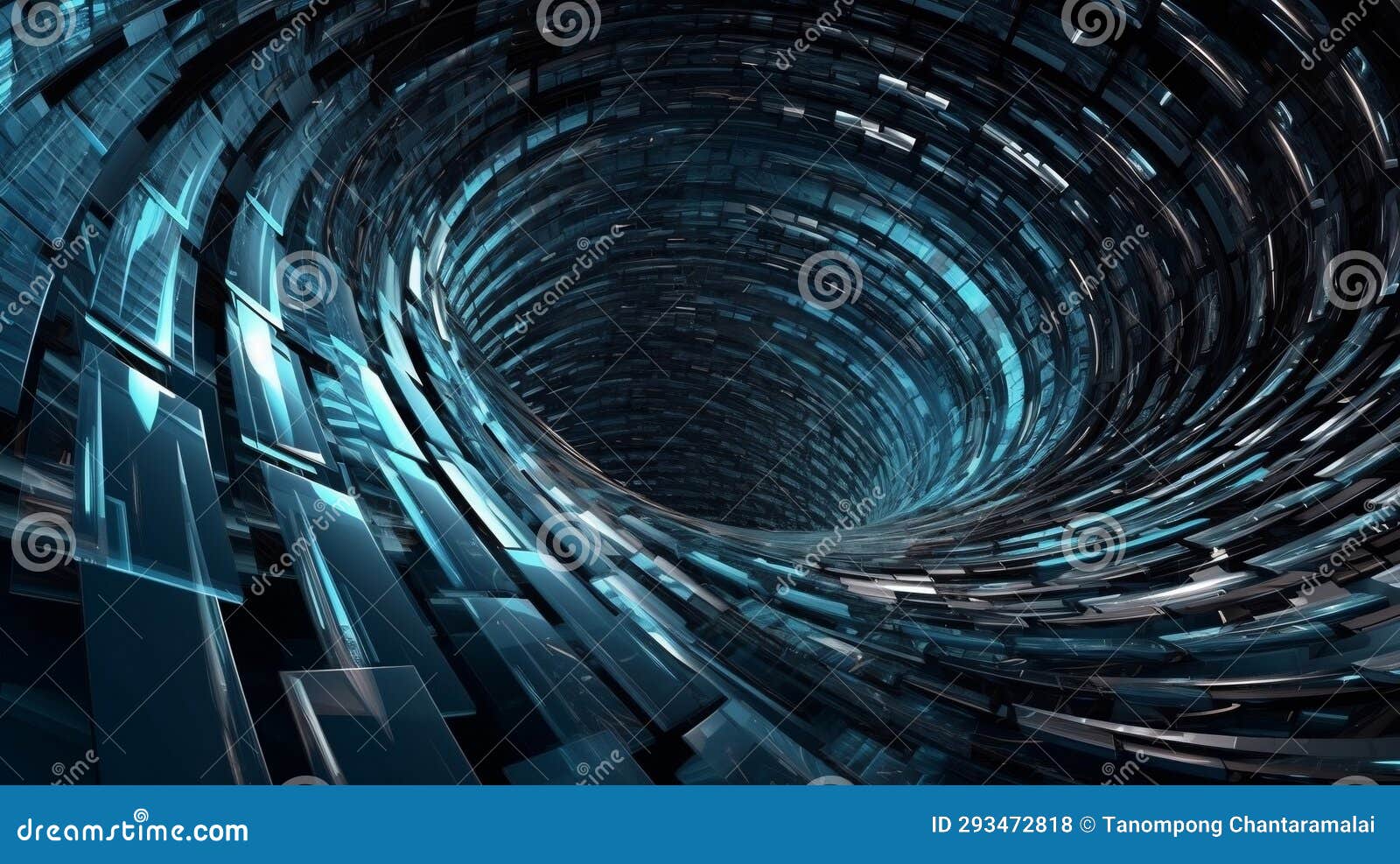 Cyber Data Flow Vortex, Internet Concept, Futuristic Technology ...