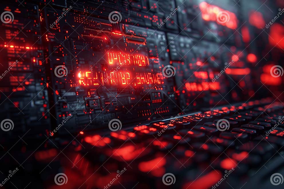 Cyber Data Security Concept on Screen Stock Photo - Image of technology, tech: 314684752