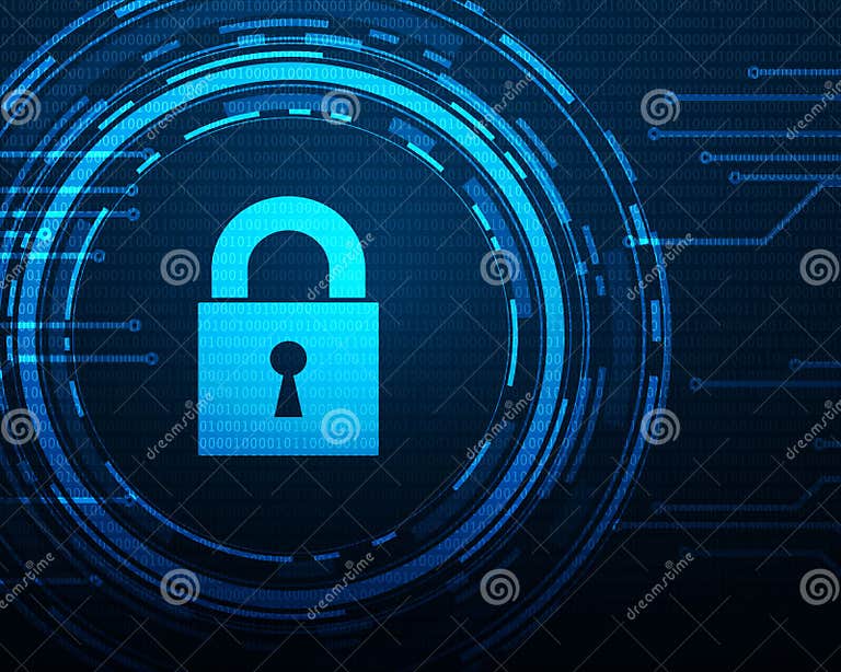 Cyber Data Security Design stock illustration. Illustration of safety ...