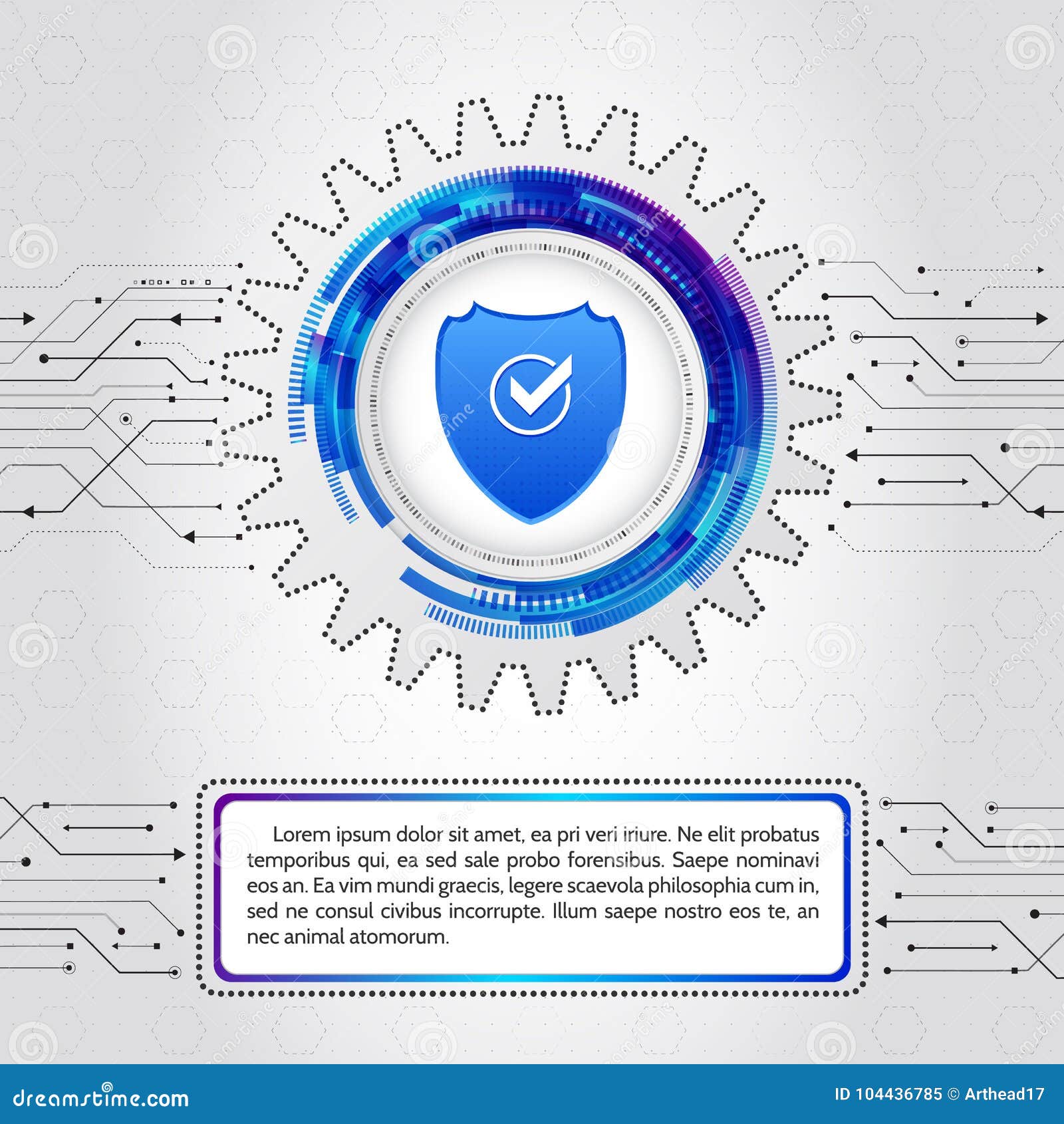 Cyber Data Security. Network Guard Illustration Stock Vector ...