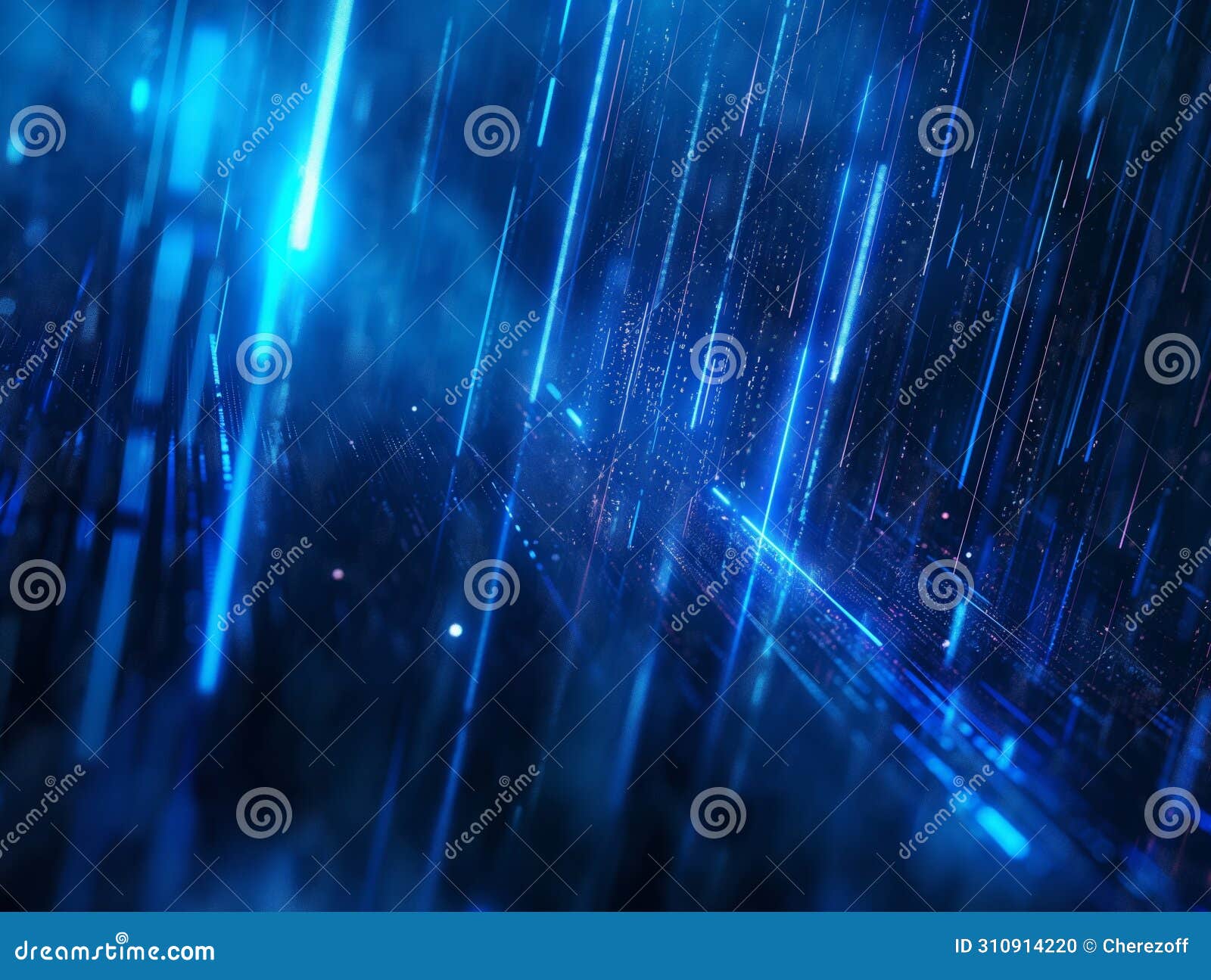 Cyber Data Stream in Blue stock photo. Image of blue - 310914220