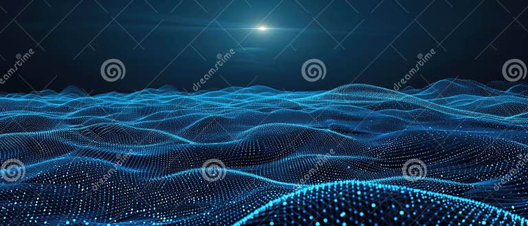 Cyber Data Waves in Digital Space, Network Landscape Abstract ...