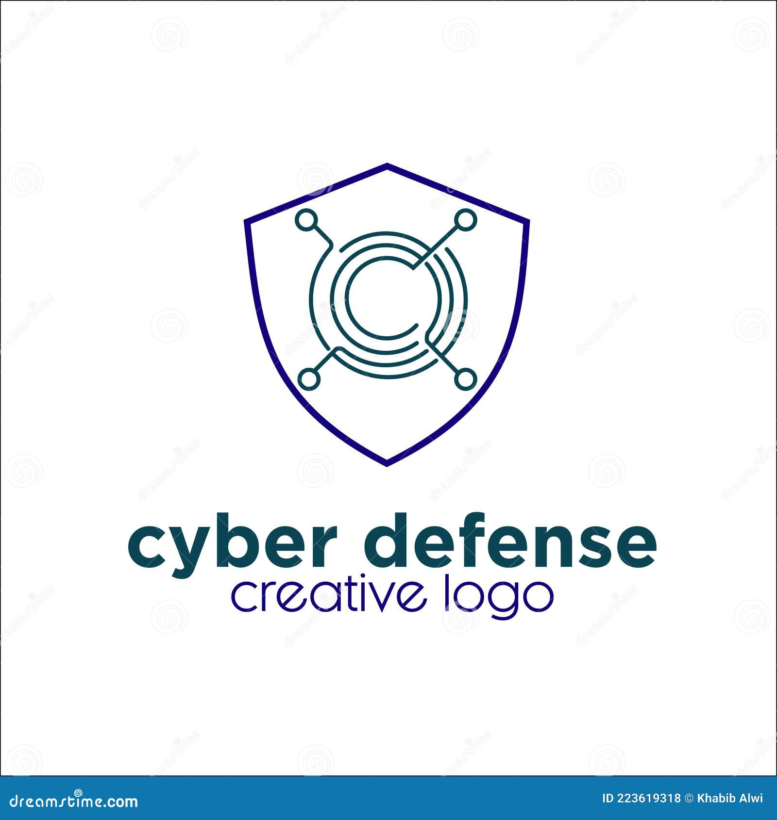 Cyber Defense Creative Exclusive Logo Stock Vector - Illustration of ...