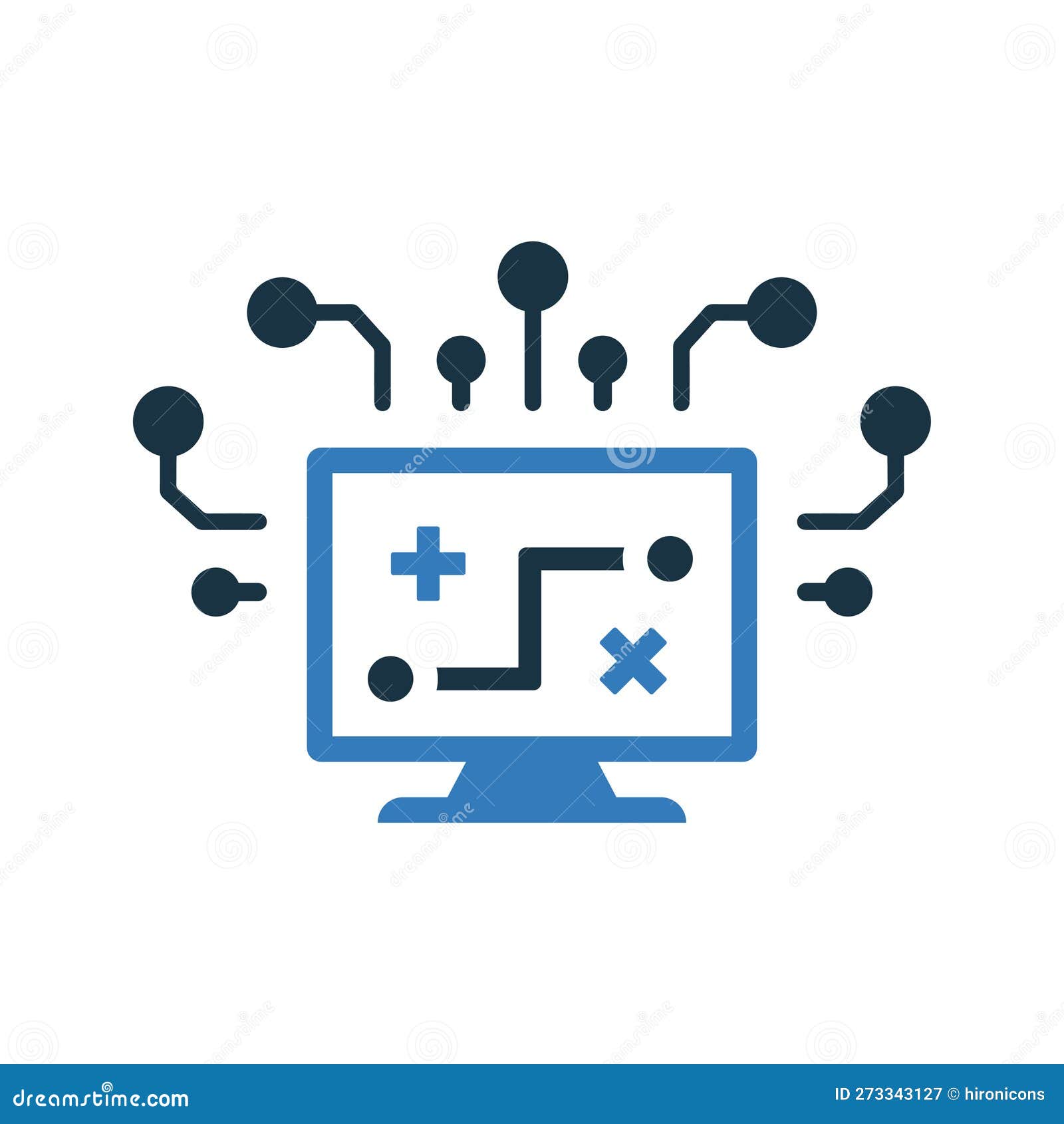 Cyber, Digitization, Strategy Icon Stock Illustration - Illustration of ...