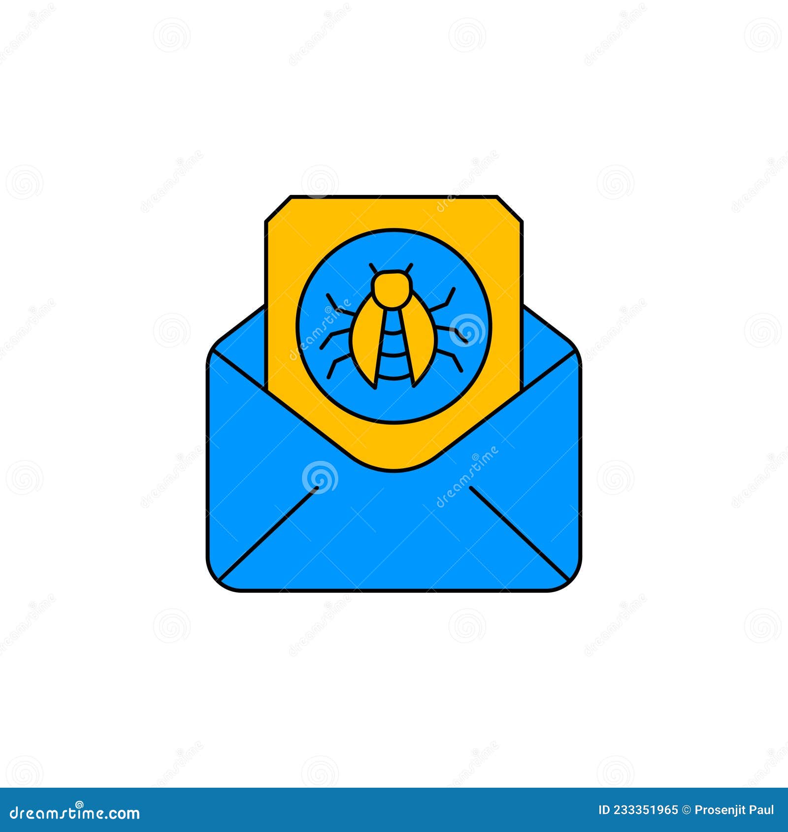 Cyber Email Attack Icon Vector Stock Vector - Illustration of icon ...