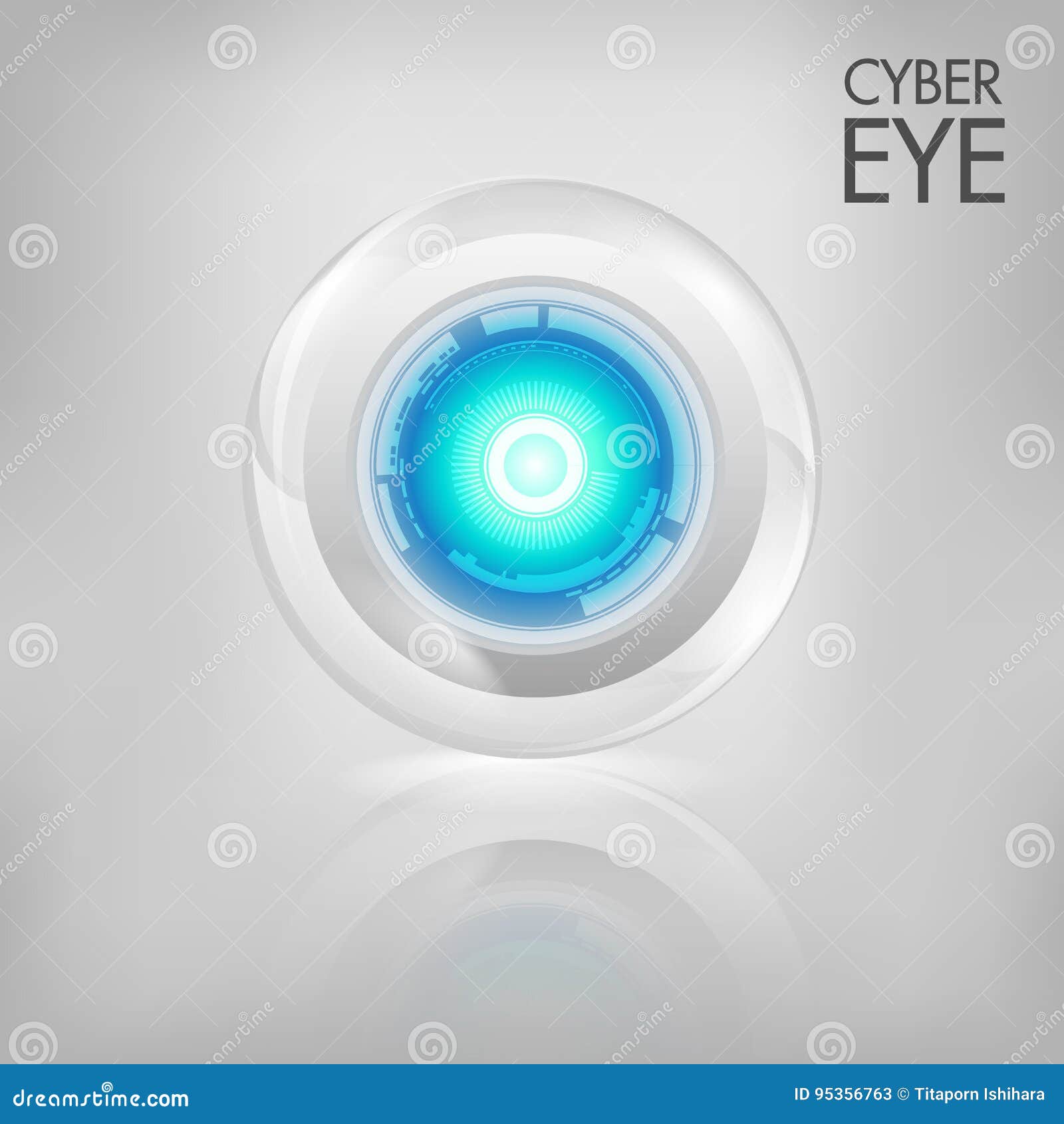 Cyber eye abstract vector stock vector. Illustration of ornament - 95356763