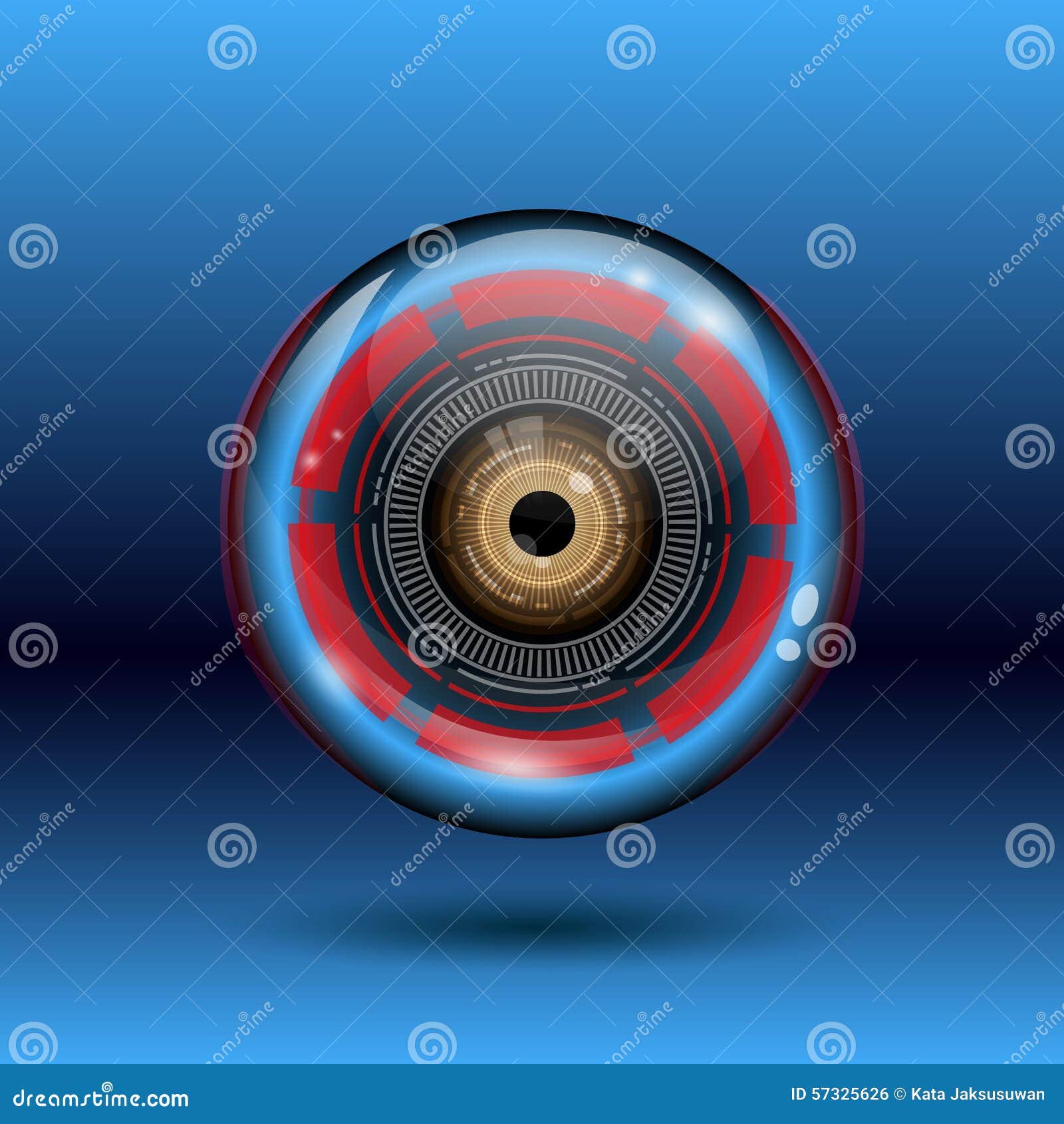 Cyber Eye Ball Logo stock vector. Illustration of machine - 57325626
