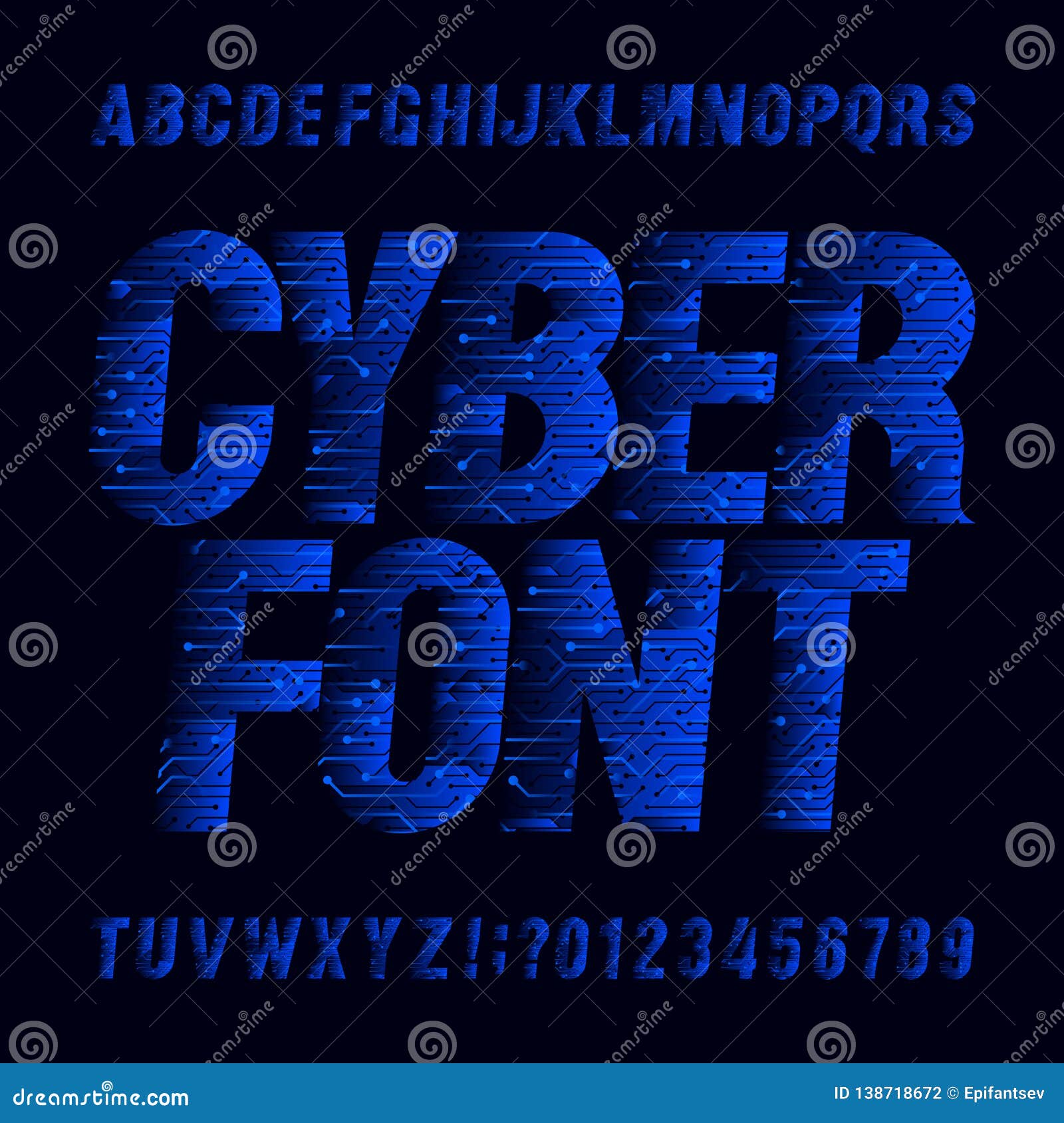 Cyber Font. Circuit Board Vector Alphabet Stock Vector - Illustration ... Cyber Font. Circuit Board Vector Alphabet Stock Vector - Illustration ...