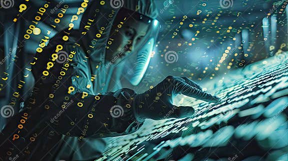 Cyber Forensic Analyst Working on Digital Evidence Stock Photo - Image ...
