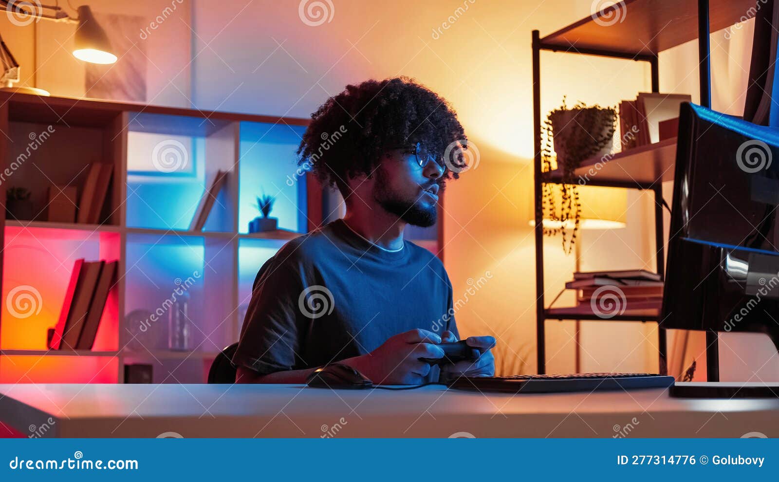 Cyber Game Hipster Man Competition Fun Interested Stock Photo - Image ...