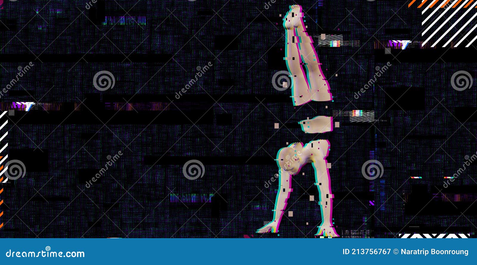 Cyber Girl Ai Cyber Style on Neon Color Background Trendy Microwave Synthwave Neon Cyber ...