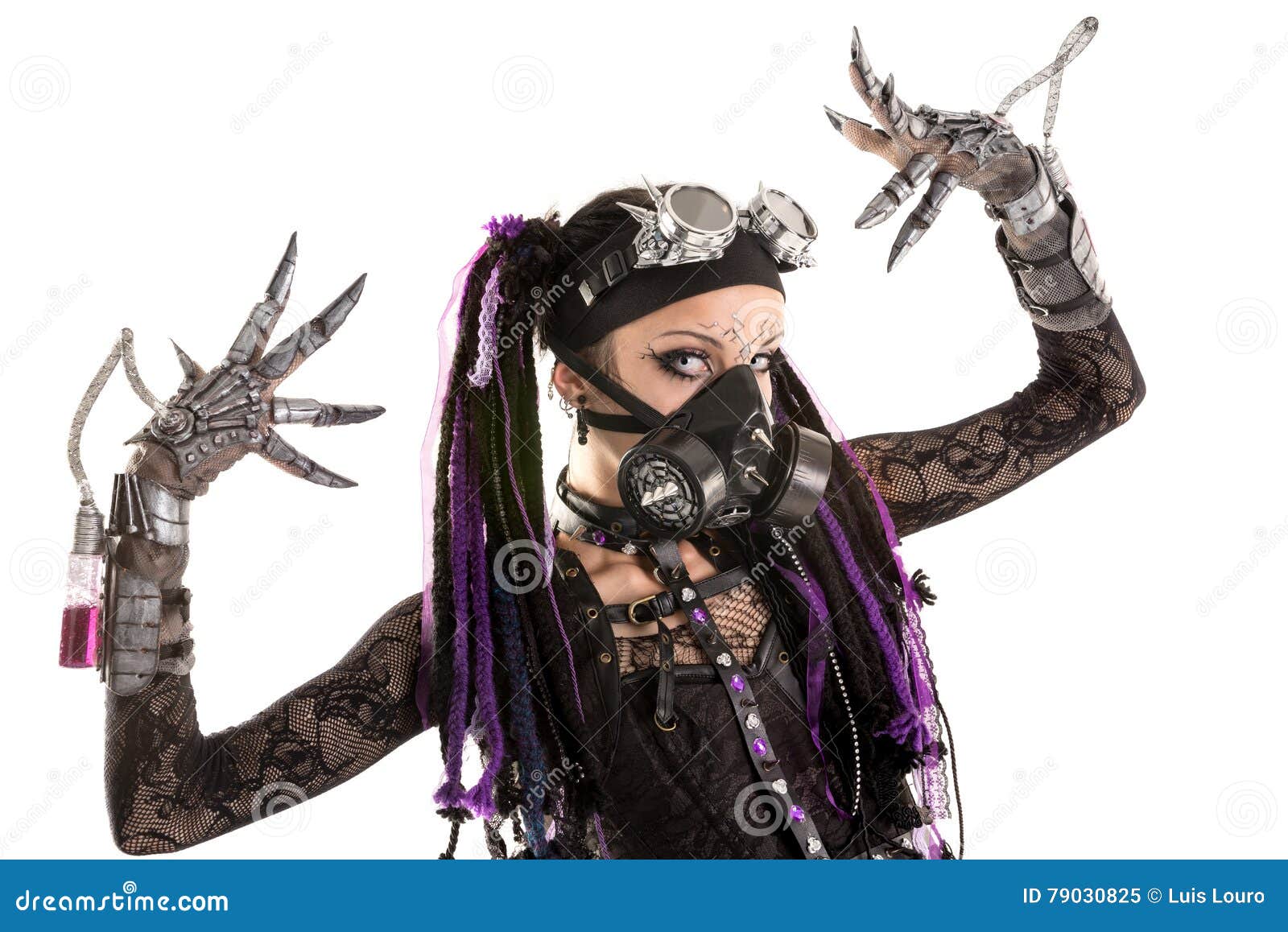 Cyber-Gothic girl stock image. Image of mask, glamour - 79030825
