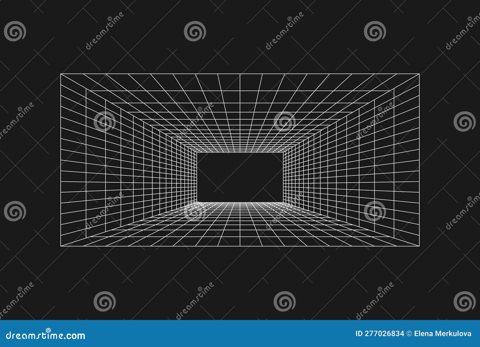 Cyber Grid Background. Wireframe Triangle Surface. 3d Computer Render ...