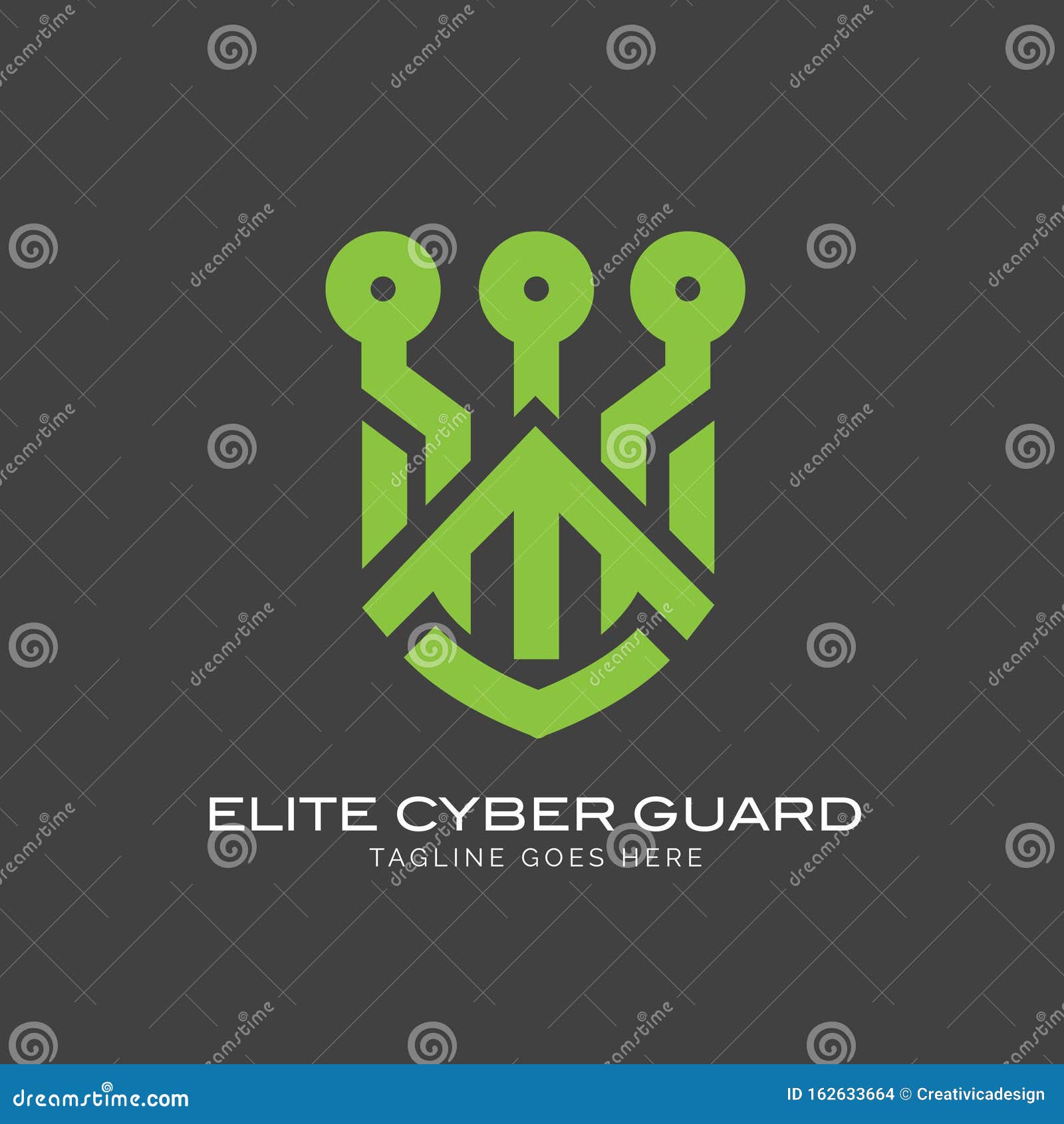 Cyber Guard logo concept stock vector. Illustration of secure - 162633664