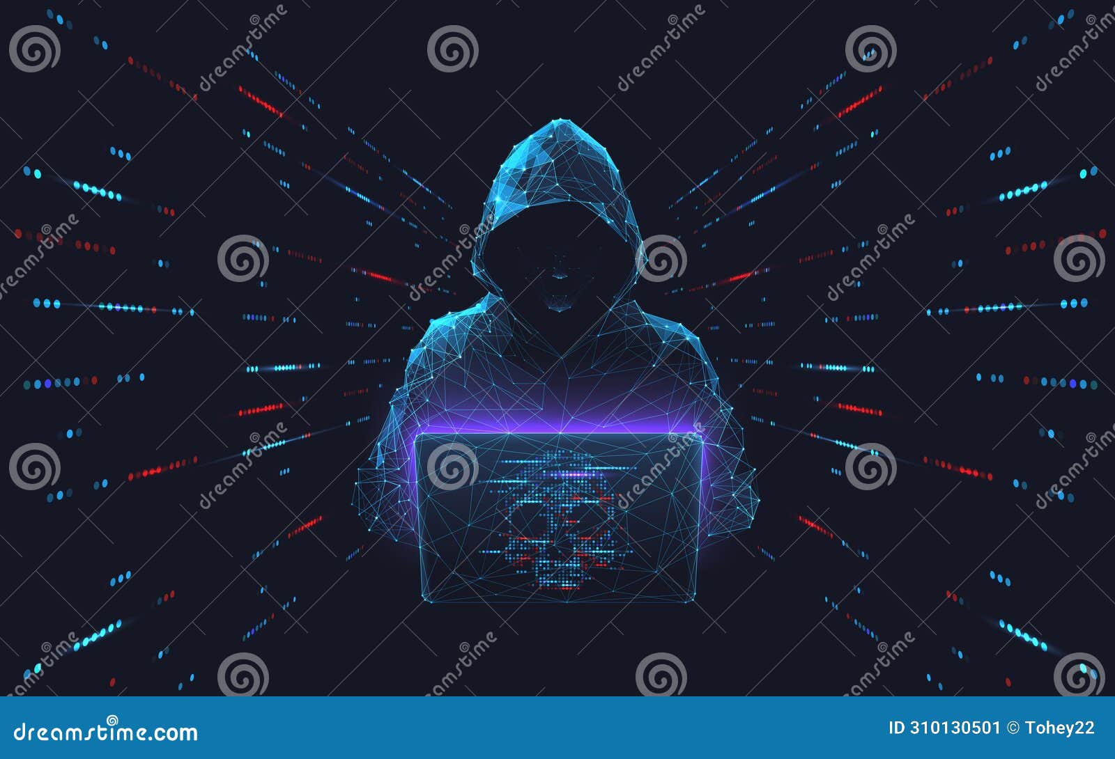 Cyber Hacker Attack, Scam Phishing Concept. Linear Internet Cyber Crime ...