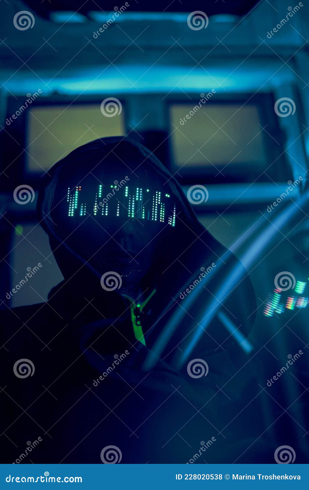 Cyber Hacker Breaks into Databases To Obtain Information Using a Computer. Stock Photo - Image ...
