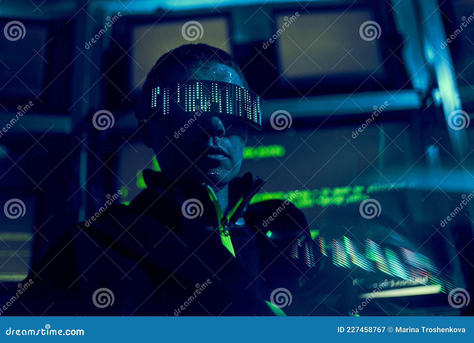 Cyber Hacker Breaks into Databases To Obtain Information Using a Computer. Stock Image - Image ...