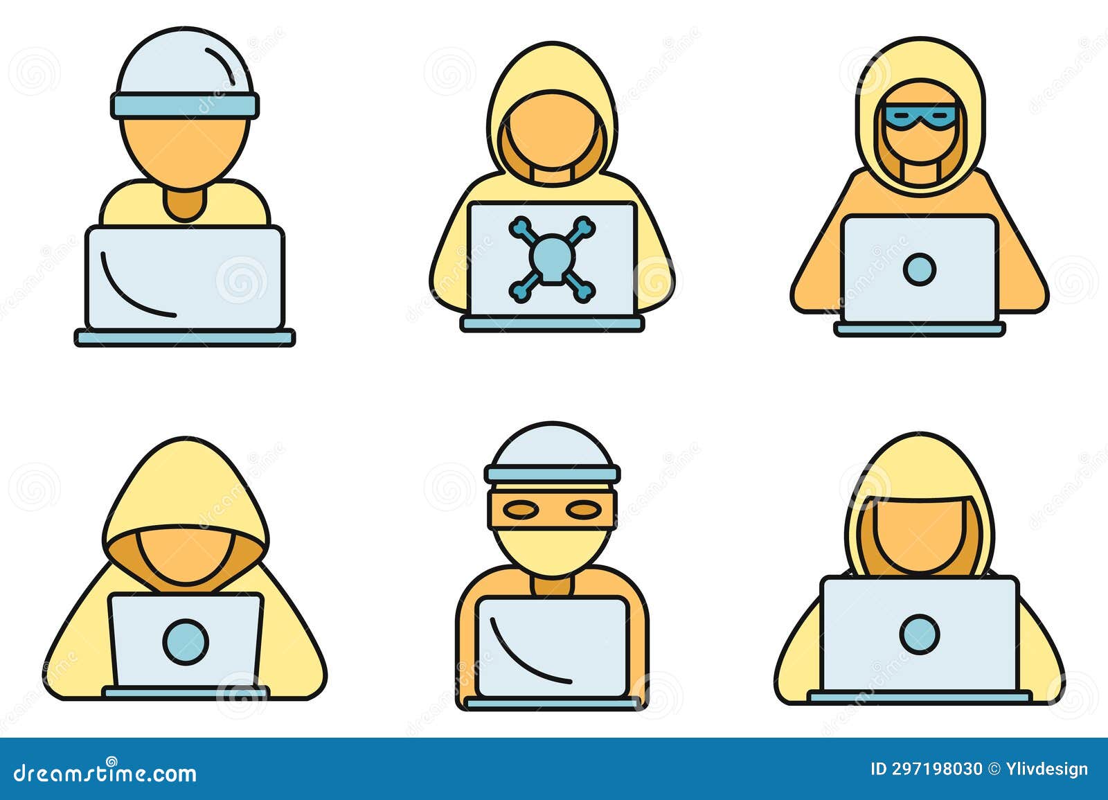 Cyber Hacker Thief Stealing Secret User Information From The Laptop ...