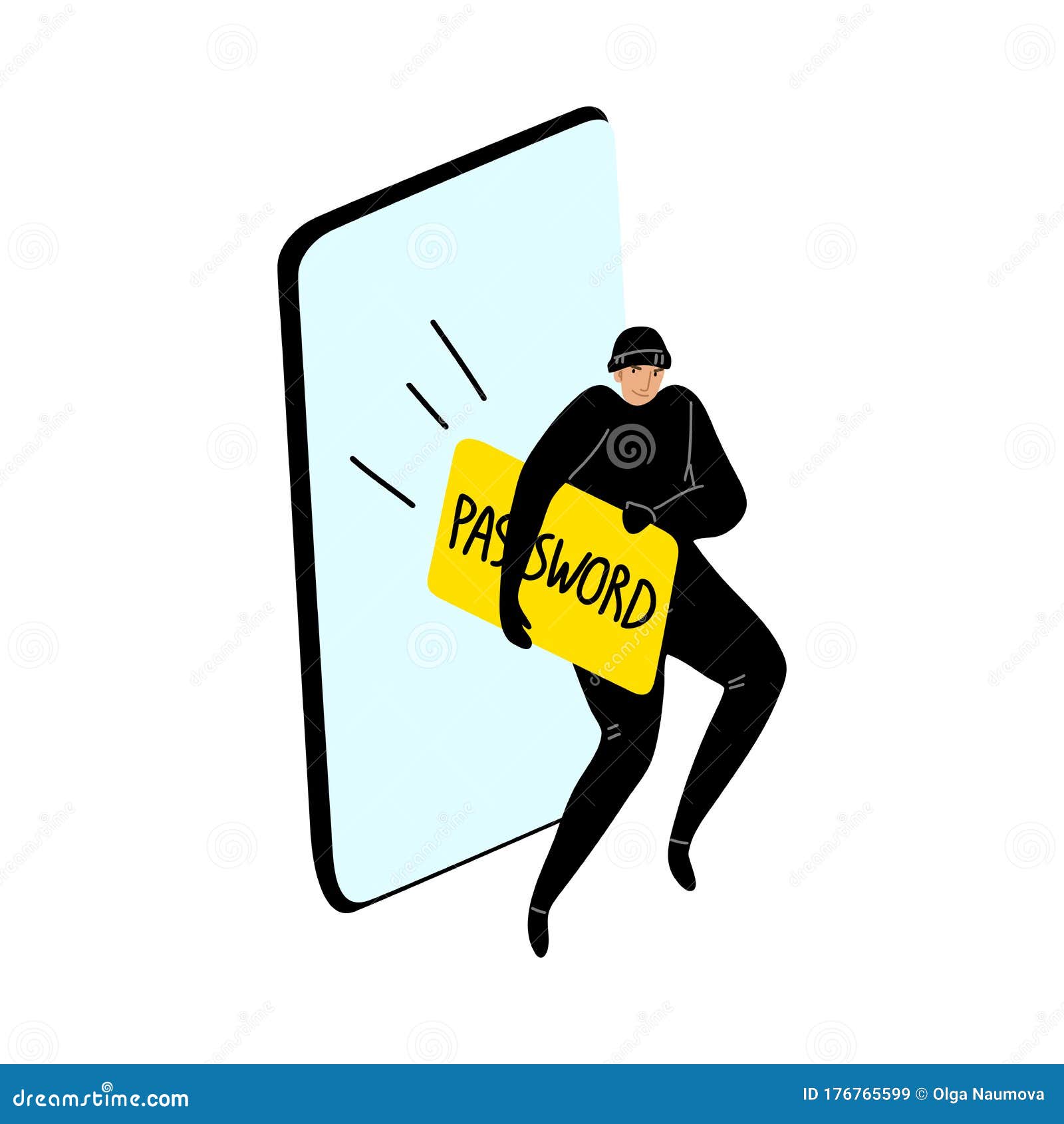 Cyber Hackers Stealing a User`s Password from a Smartphone Wallet ...