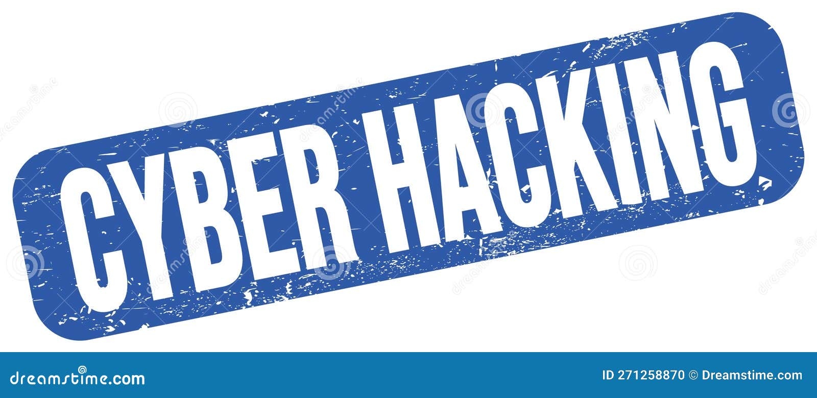CYBER HACKING Text on Blue Grungy Stamp Sign Stock Illustration ...