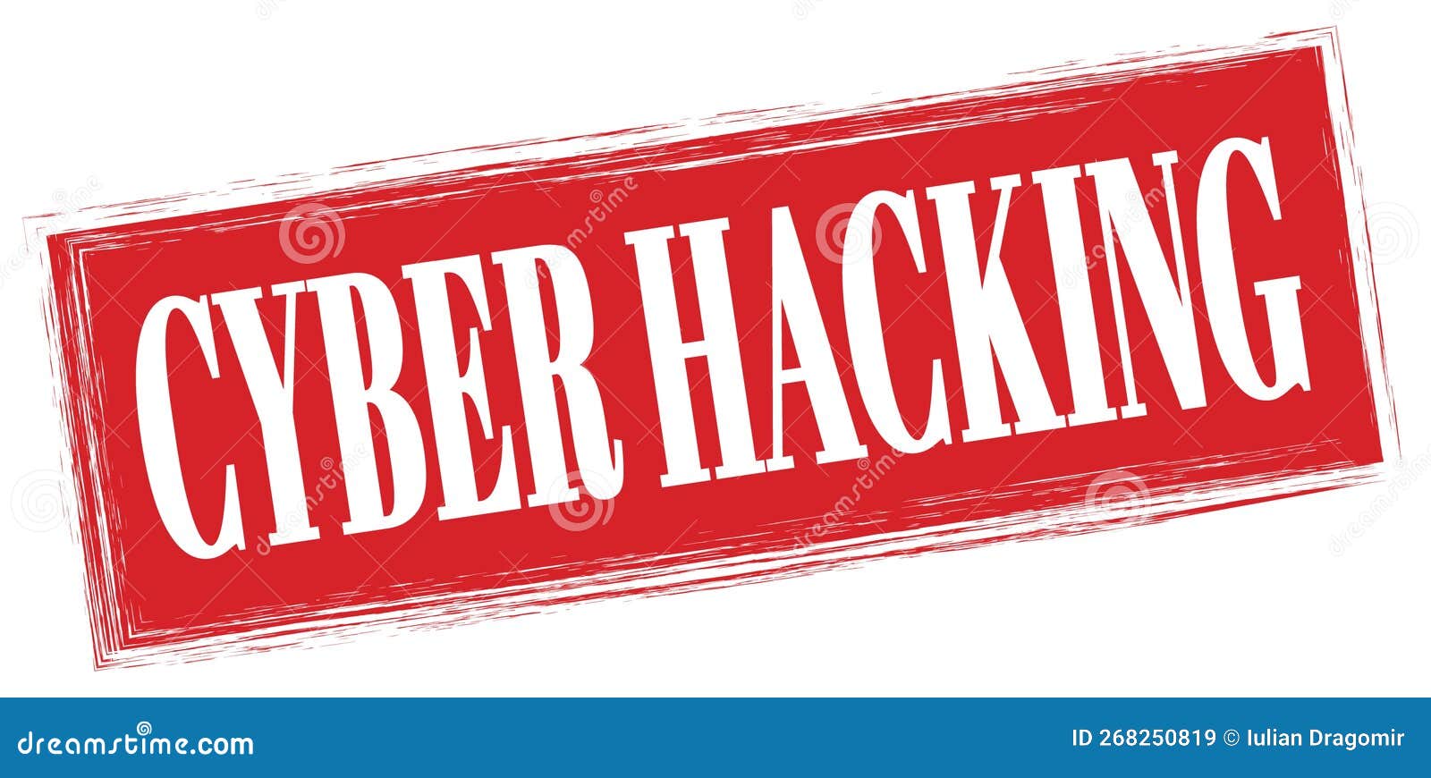 CYBER HACKING Text Written on Red Stamp Sign Stock Illustration ...