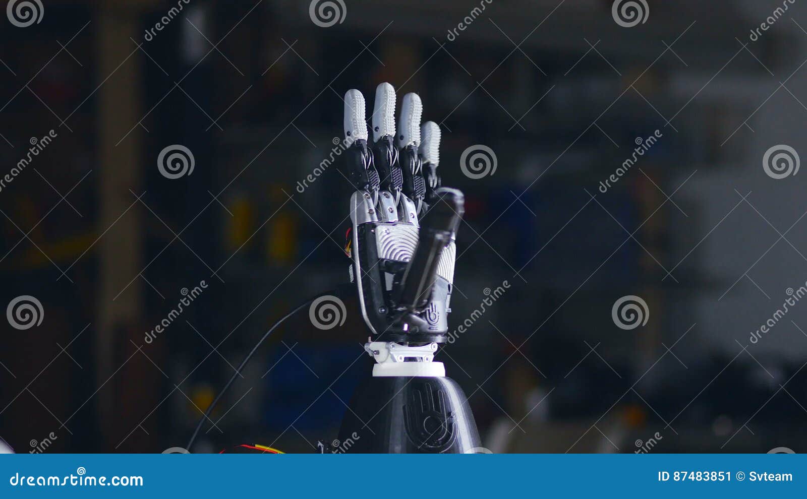 Cyber Hand, Robotic Arm Gestures. Innovative Science Concept Stock ...