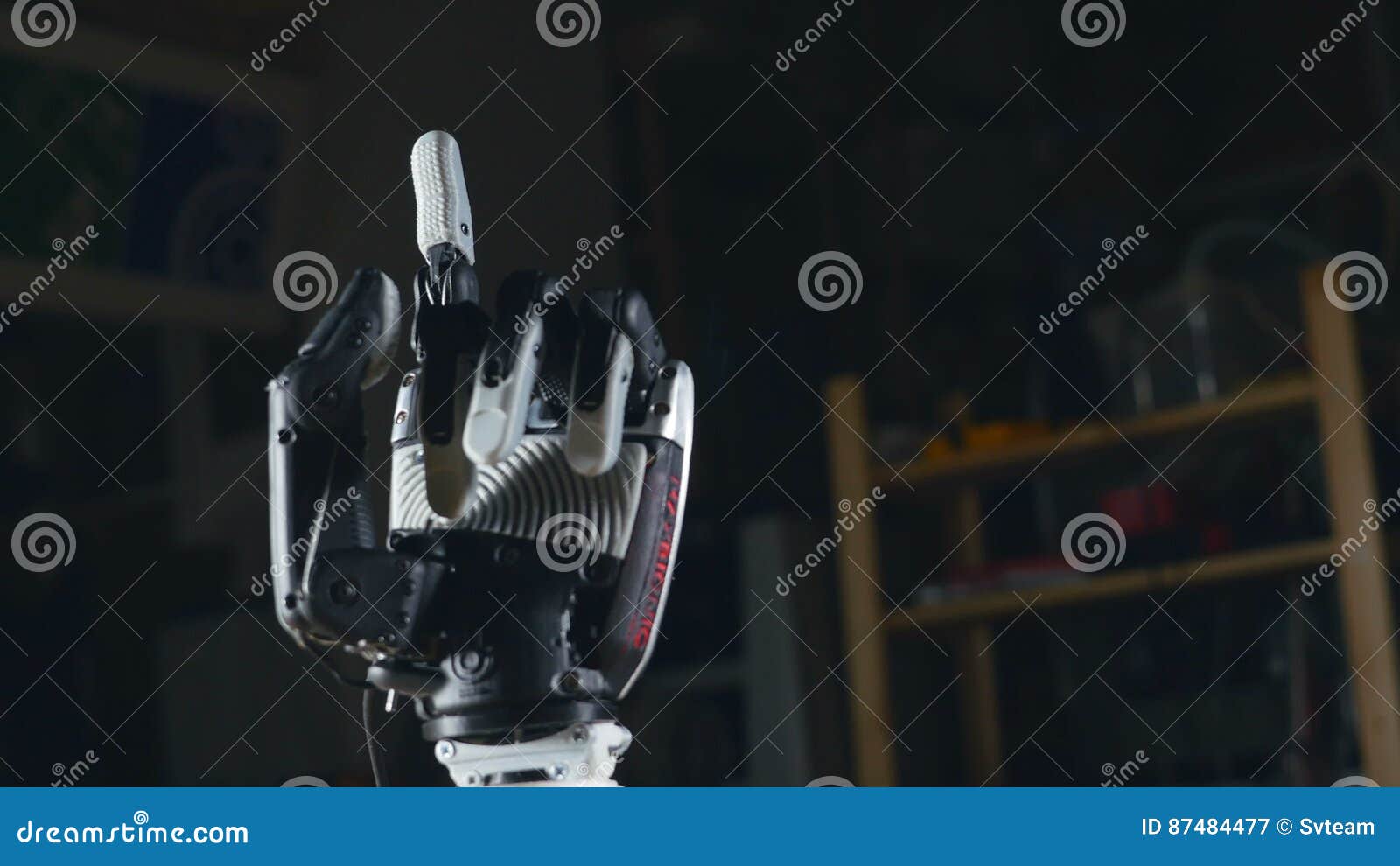 Cyber Hand, Robotic Arm Gestures. Innovative Science Concept Stock ...
