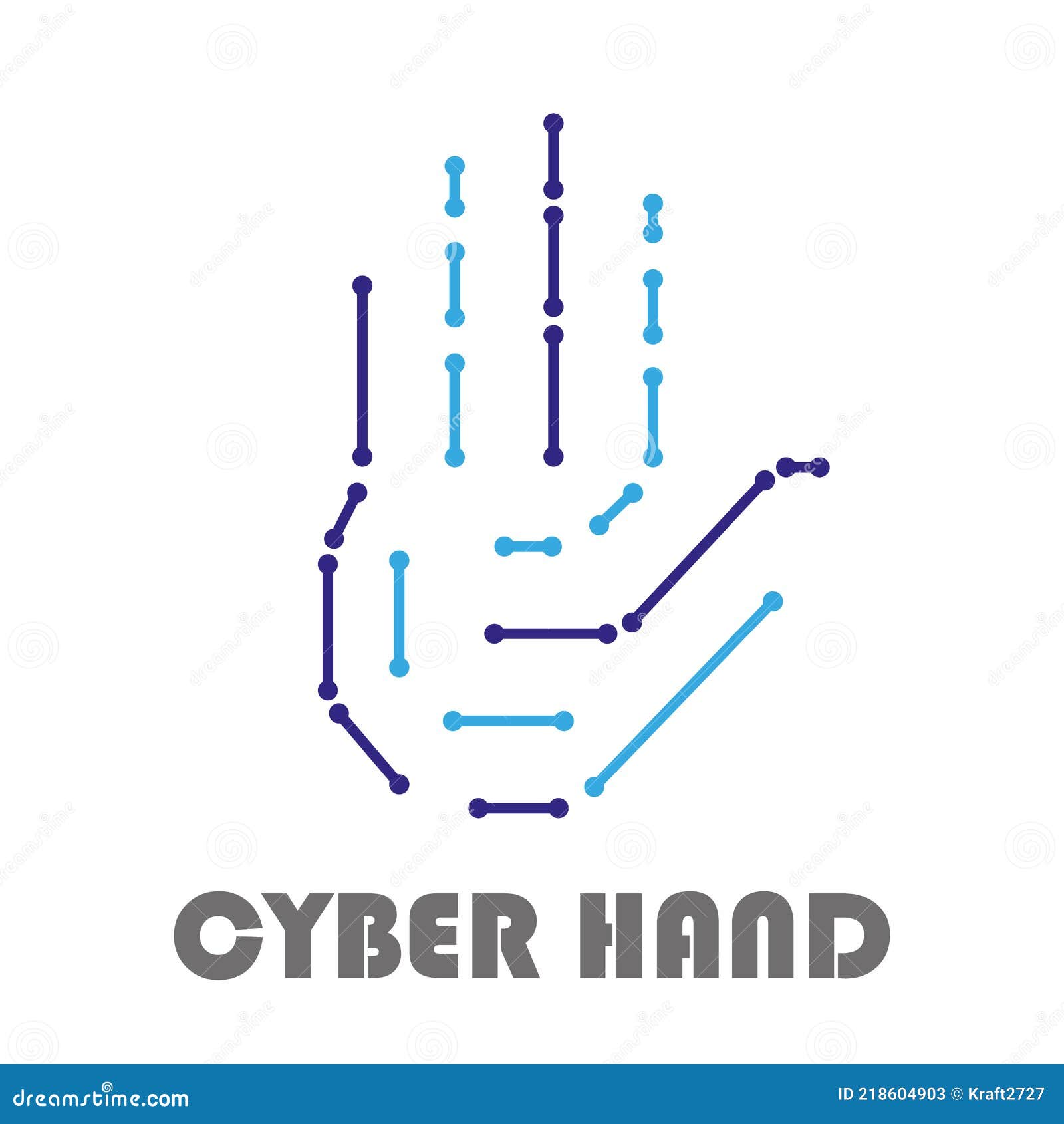 Cyber Hand Futuristic Illustration Royalty-Free Cartoon | CartoonDealer ...