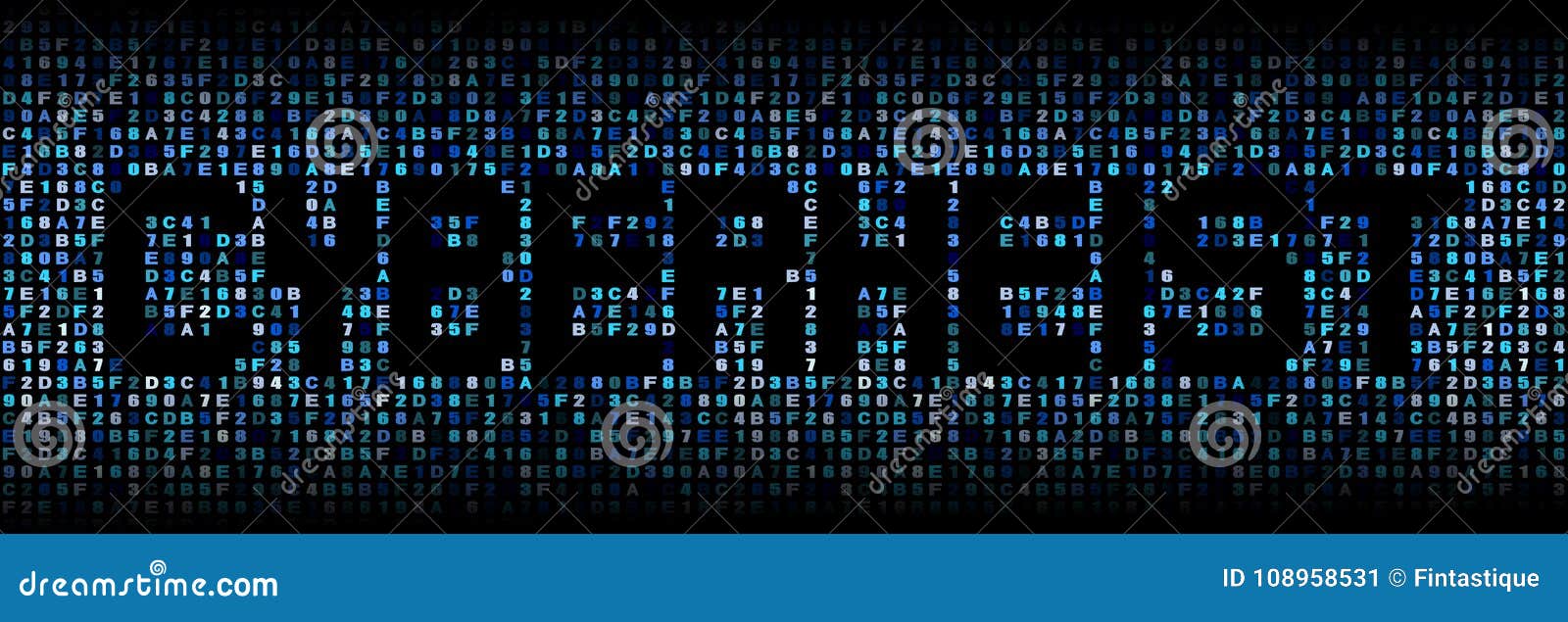 Cyber Heist Text on Hex Code Illustration Stock Illustration ...