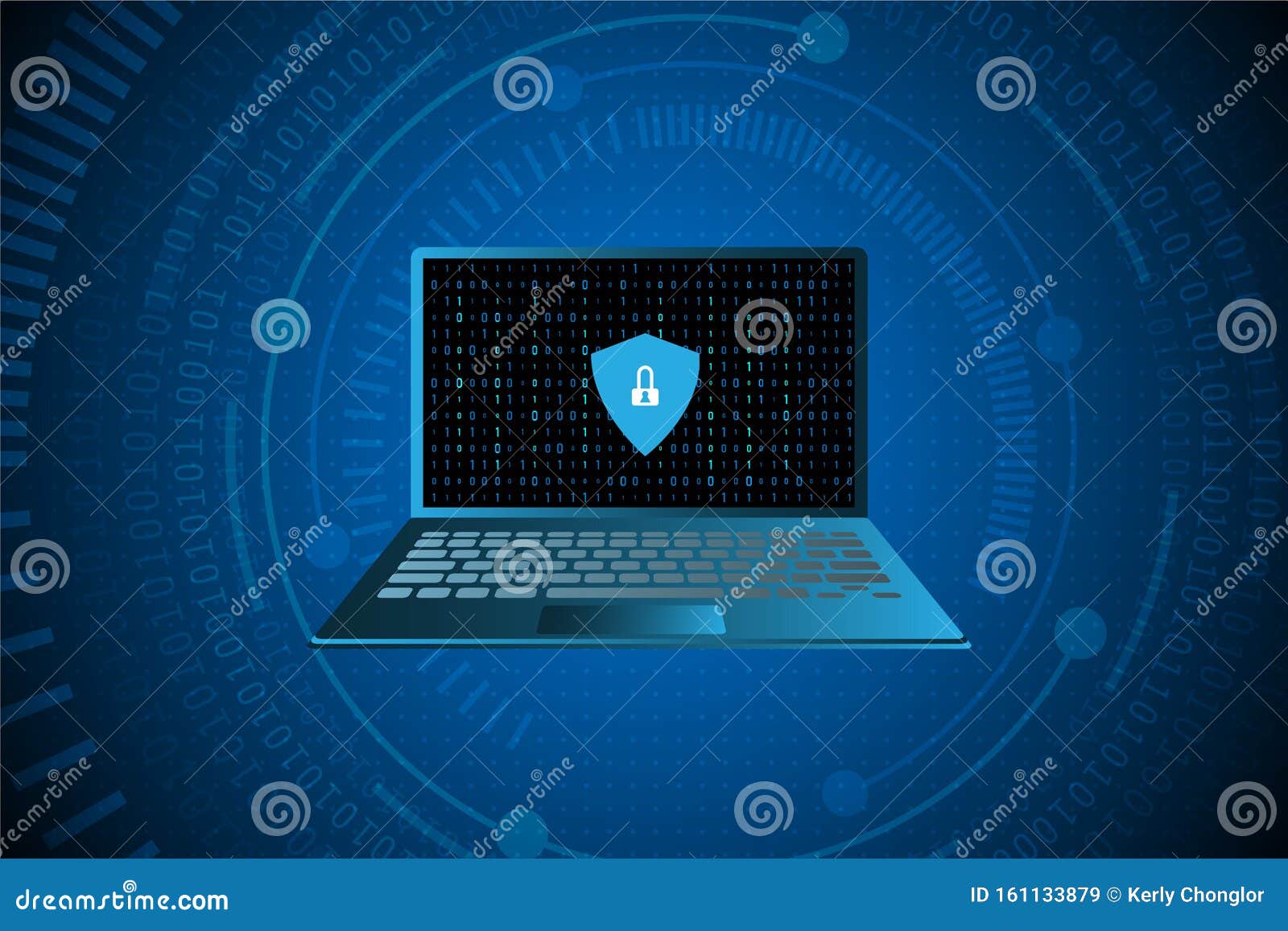 Cyber High Security and Protect from Virus and Hacker. Stock Image ...